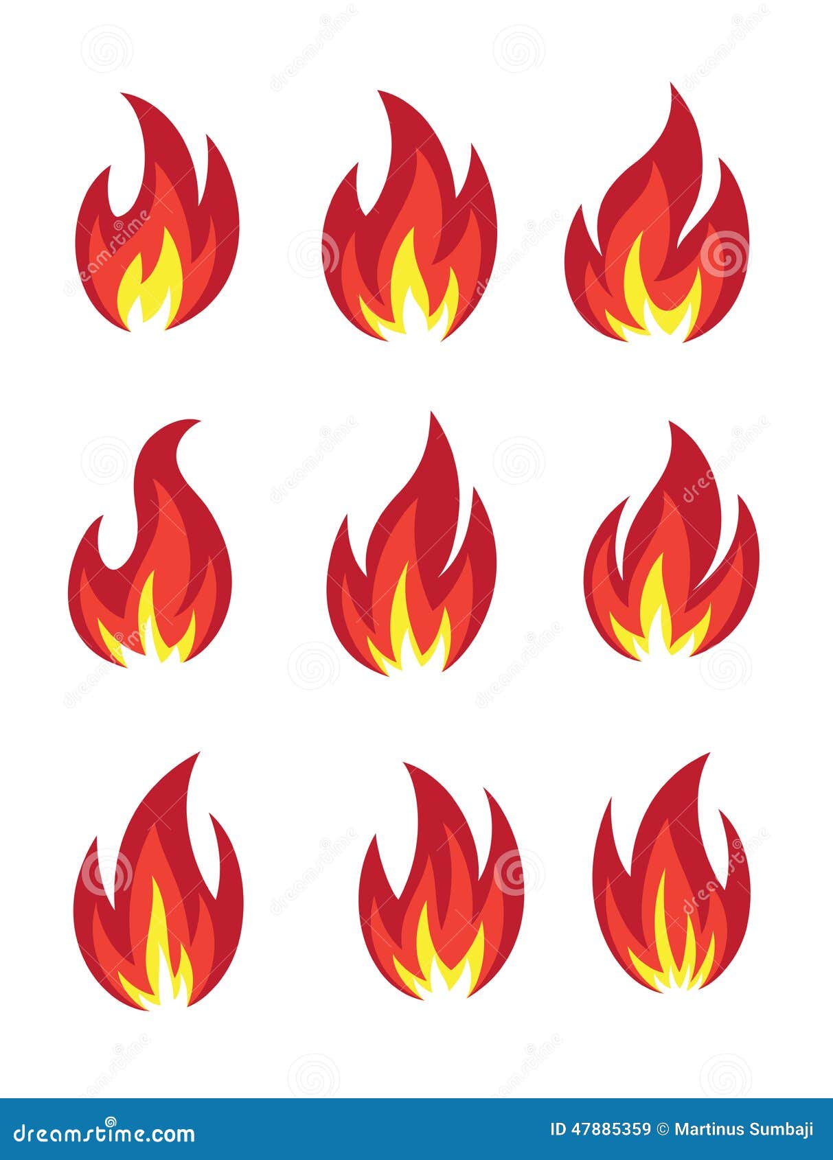 Fire icon set stock vector. Illustration of temperature - 47885359