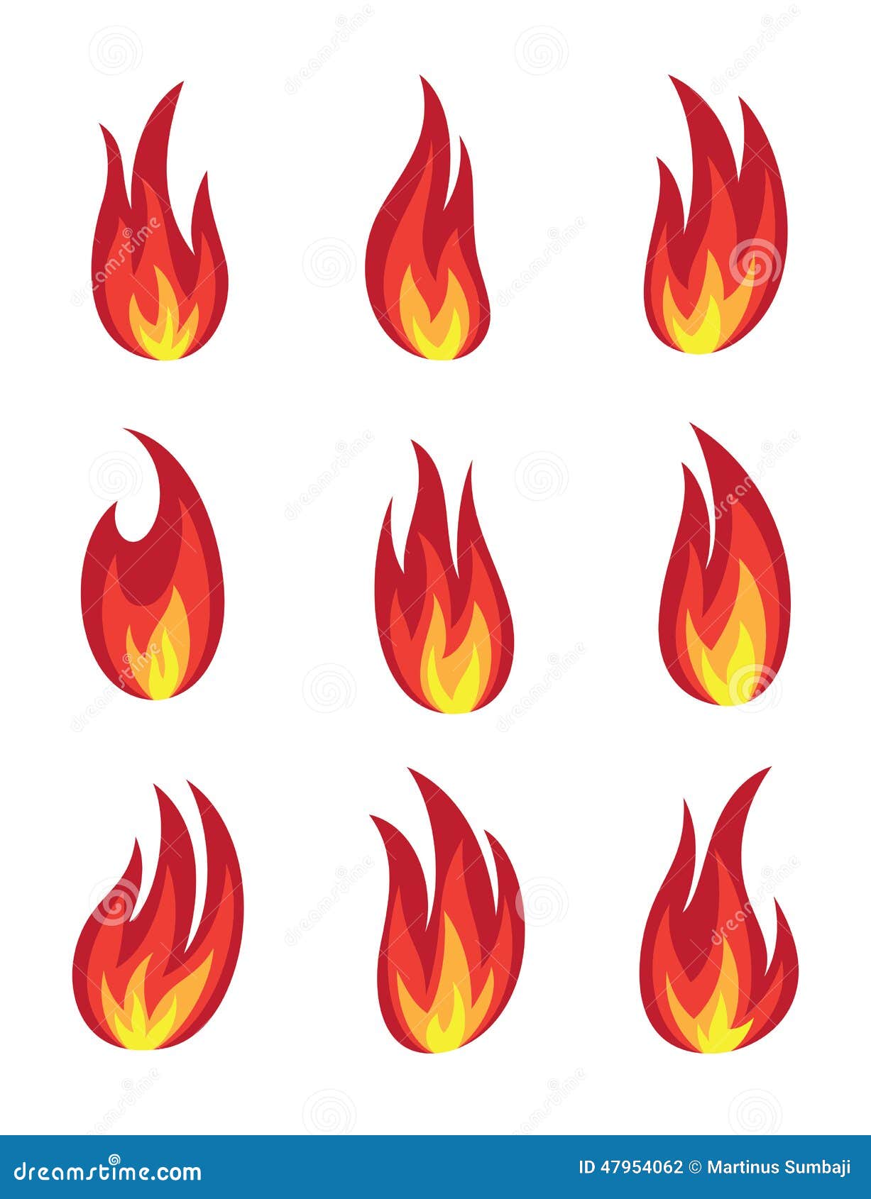 Fire icon set stock vector. Illustration of ignite, environment - 47954062