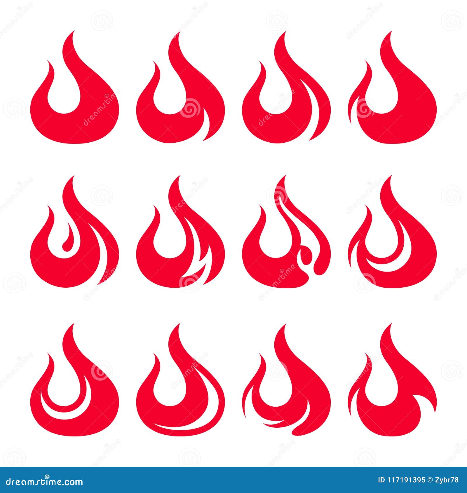 Fire Icon Set. Design Element Stock Vector - Illustration of safety ...