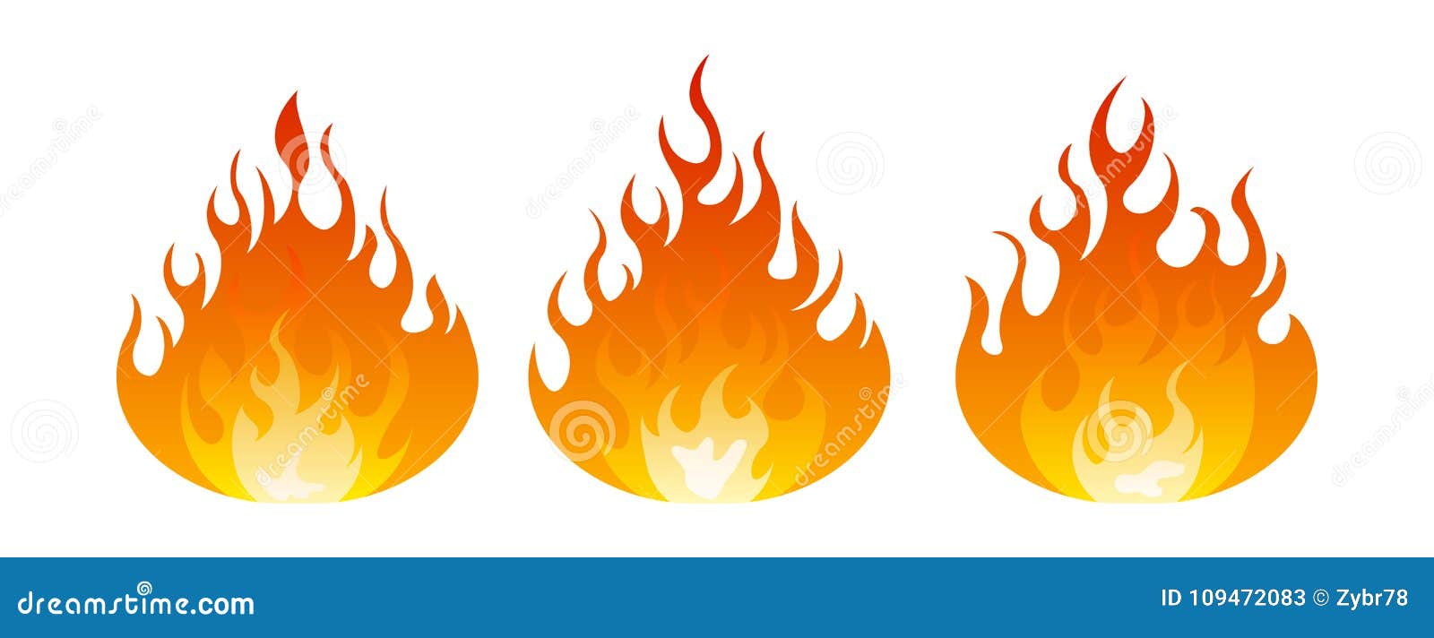 Fire Icon Set. Design Element Stock Vector - Illustration of abstract ...