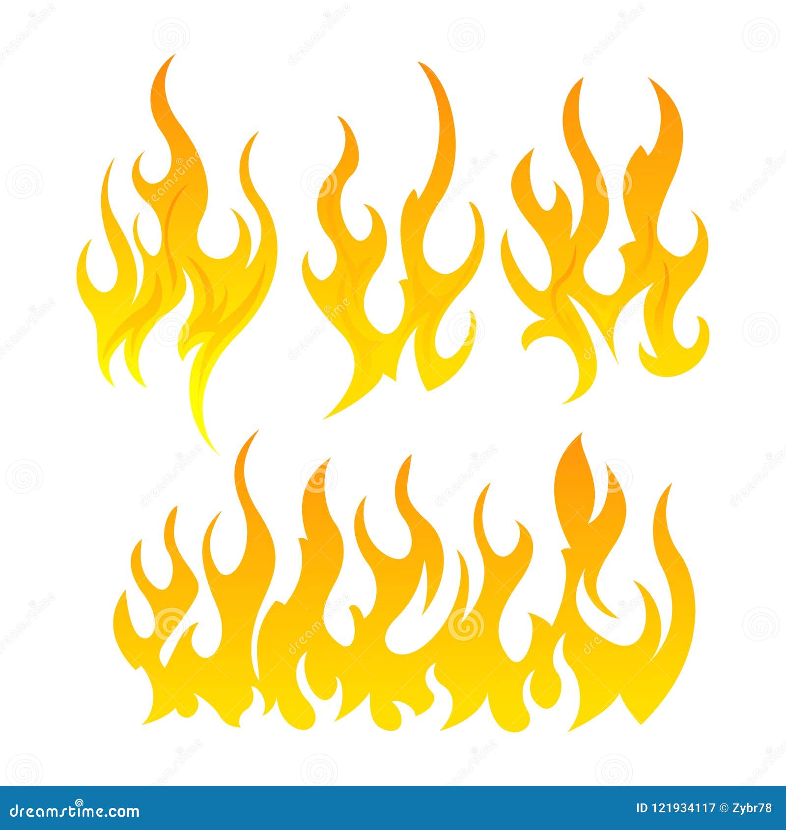 Fire Icon Set. Design Element Stock Vector - Illustration of flat ...