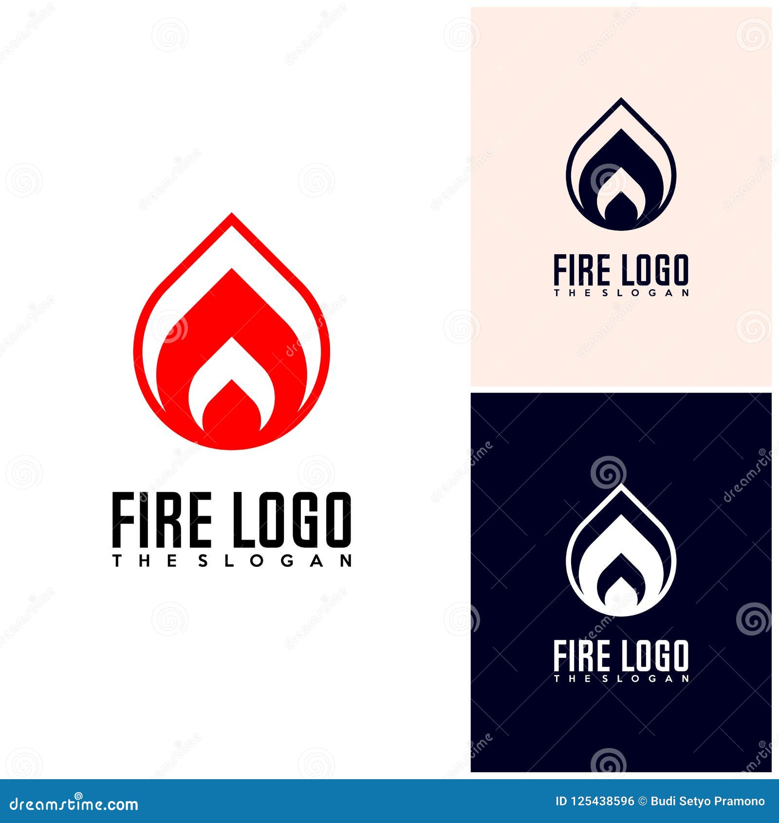Fire Icon Simple Logo Design Vector Stock Illustration - Illustration ...