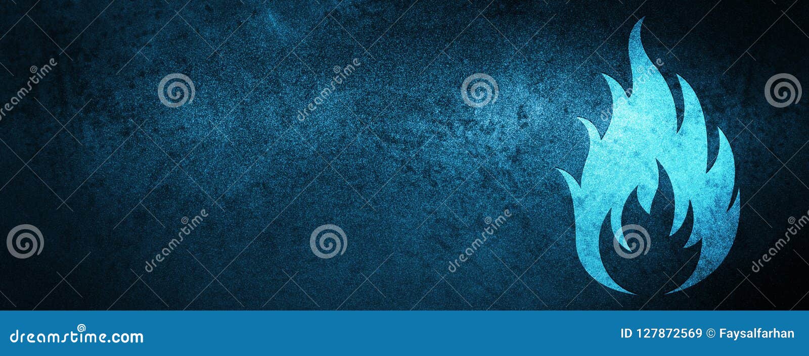 Fire Icon Special Blue Banner Background Stock Illustration ...