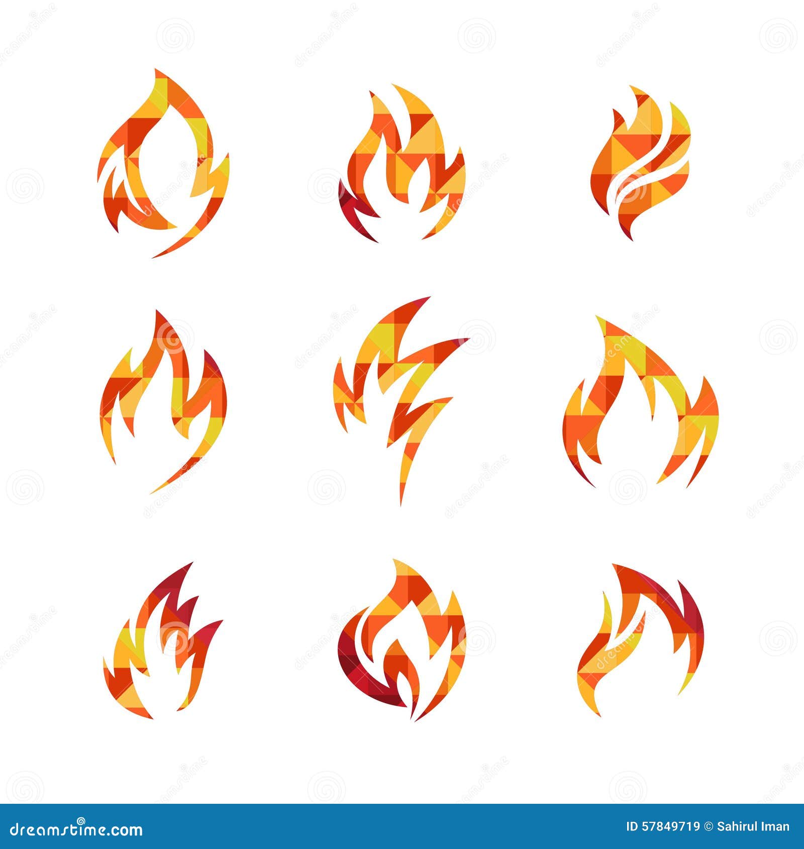Fire Icon Template stock vector. Illustration of fiery - 57849719
