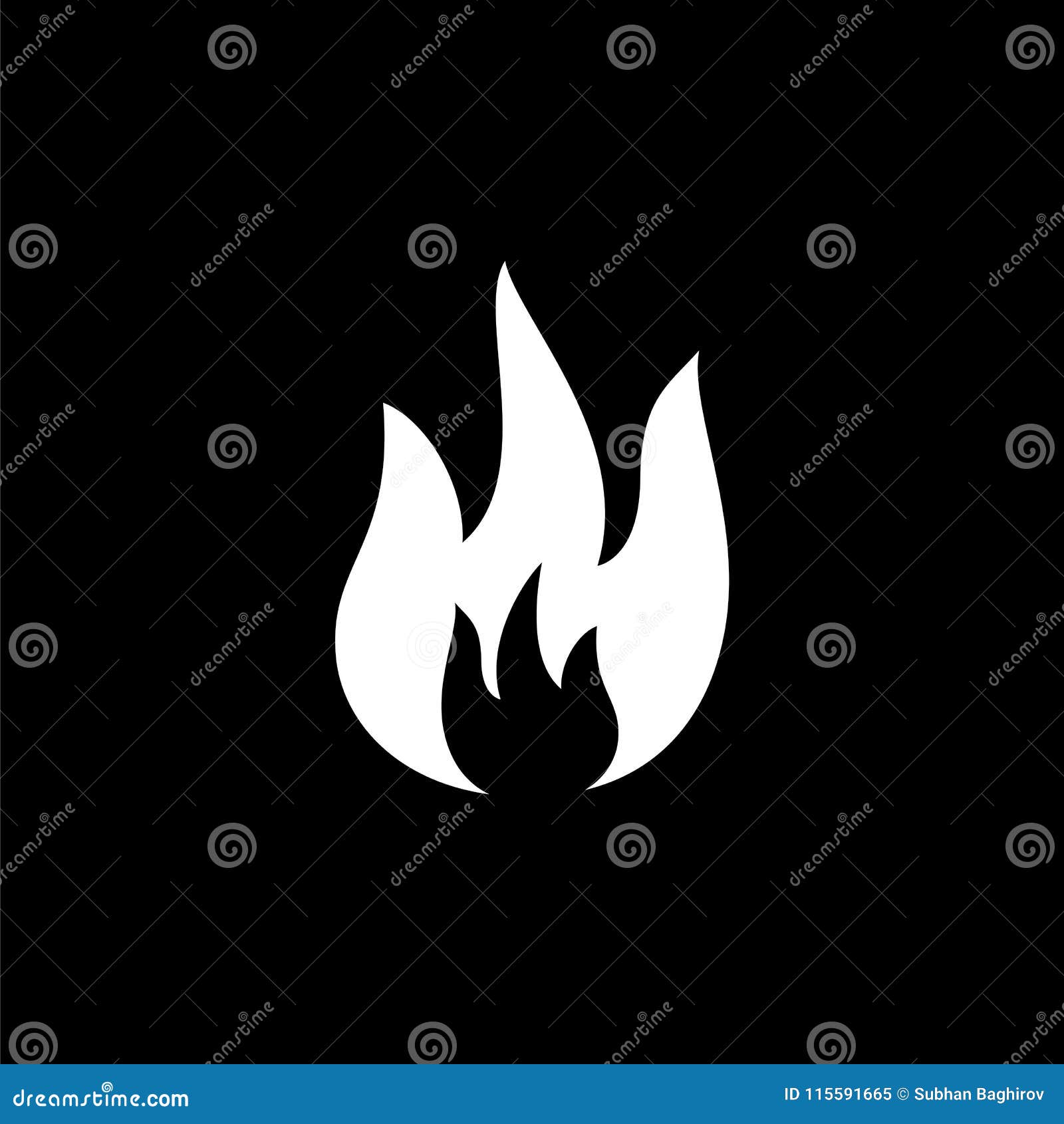 Fire Icon Ui Simple Style Flat Illustration Stock Vector - Illustration ...