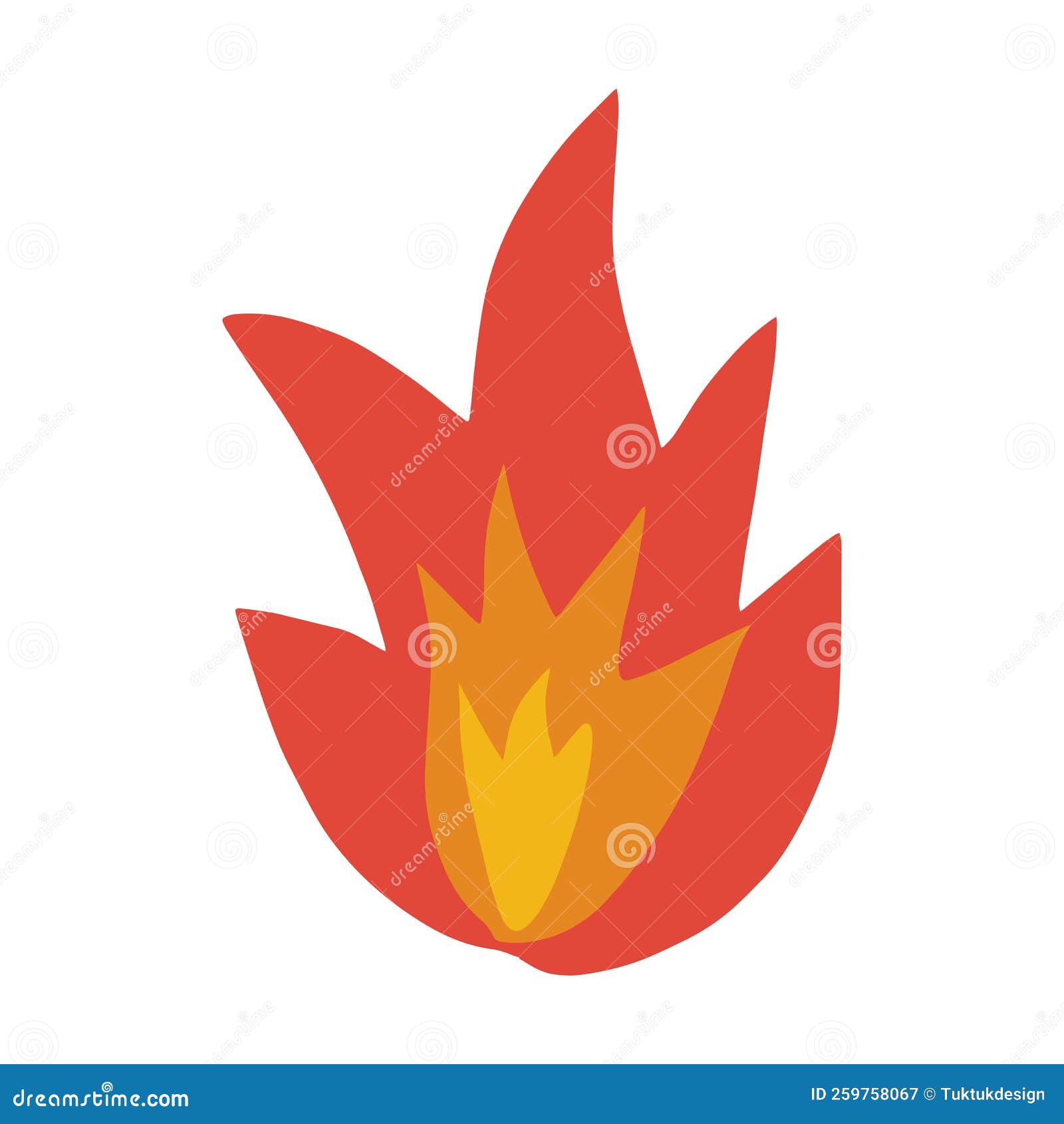 Fire Icon Vector Abstract Shape Burning Hot Flame Stock Vector ...