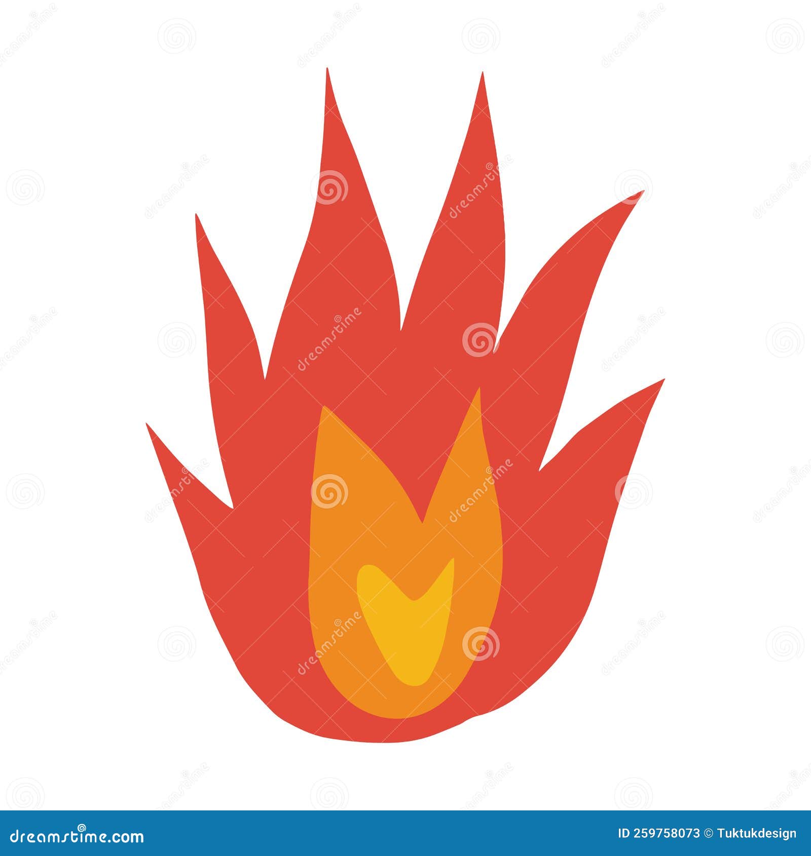 Fire Icon Vector Abstract Shape Burning Hot Flame Stock Vector ...