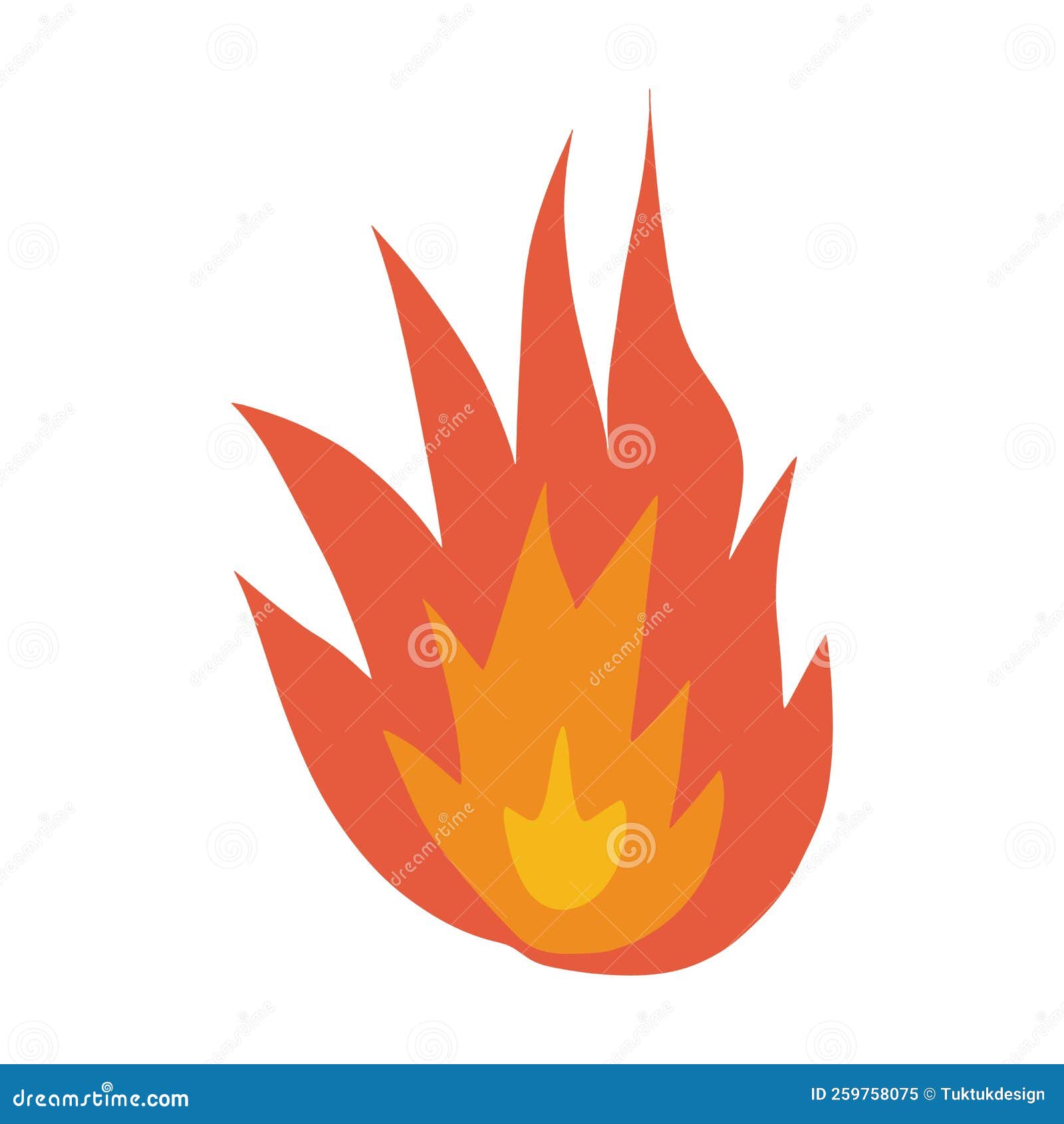 Fire Icon Vector Abstract Shape Burning Hot Flame Stock Vector ...