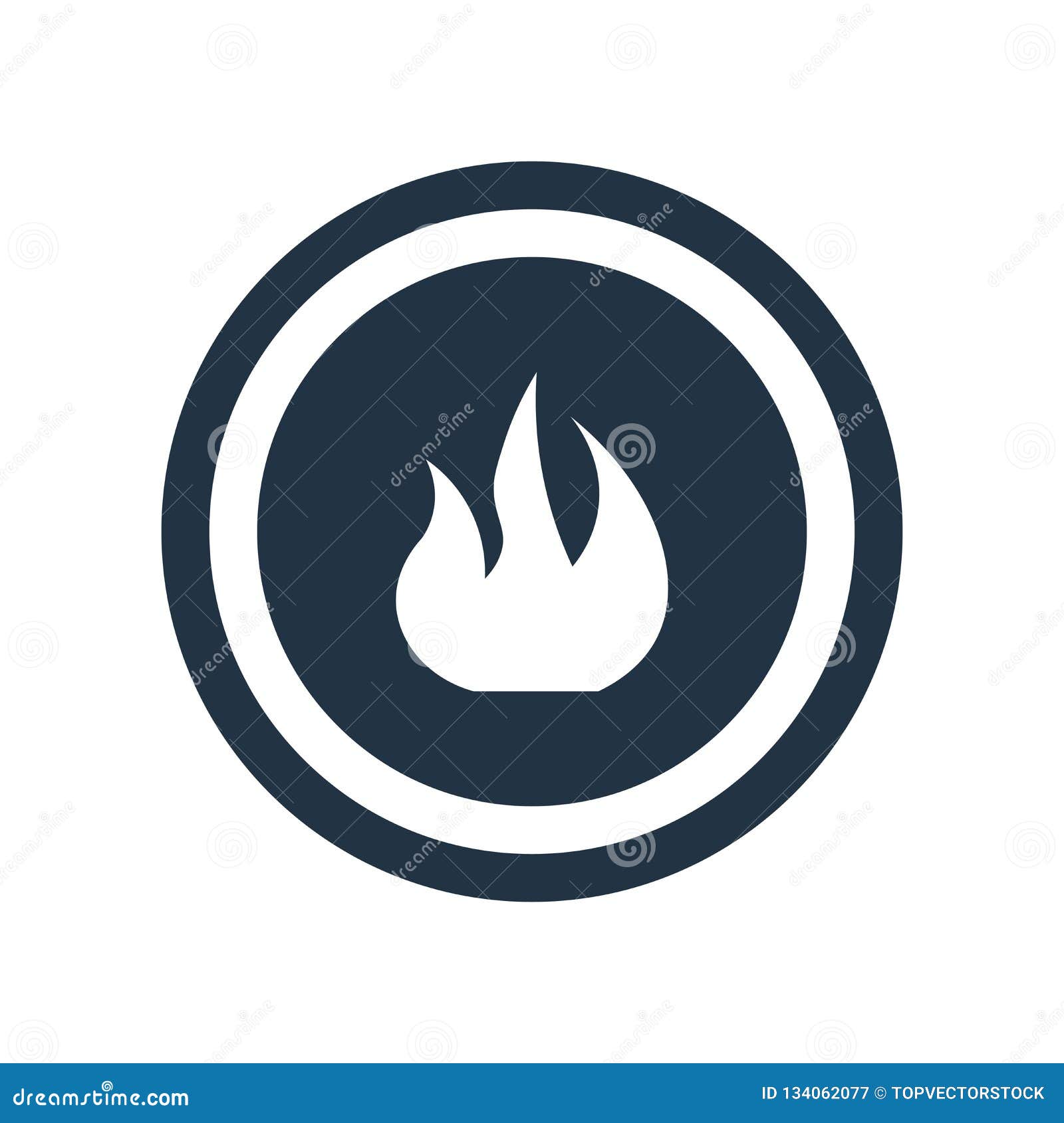 Fire Icon Vector Isolated on White Background, Fire Sign Stock Vector ...