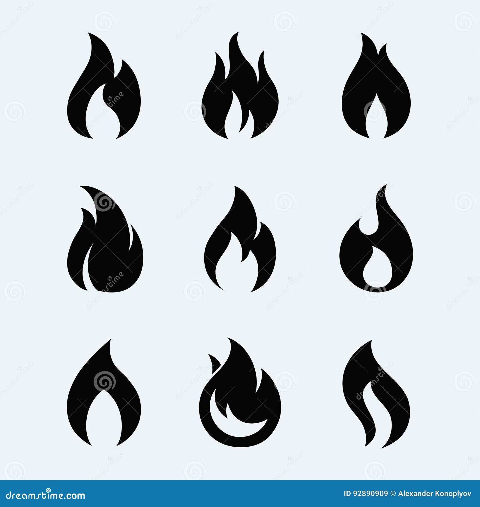 Vector Fire Icon On White Isolated Background. Layers Grouped For Easy ...