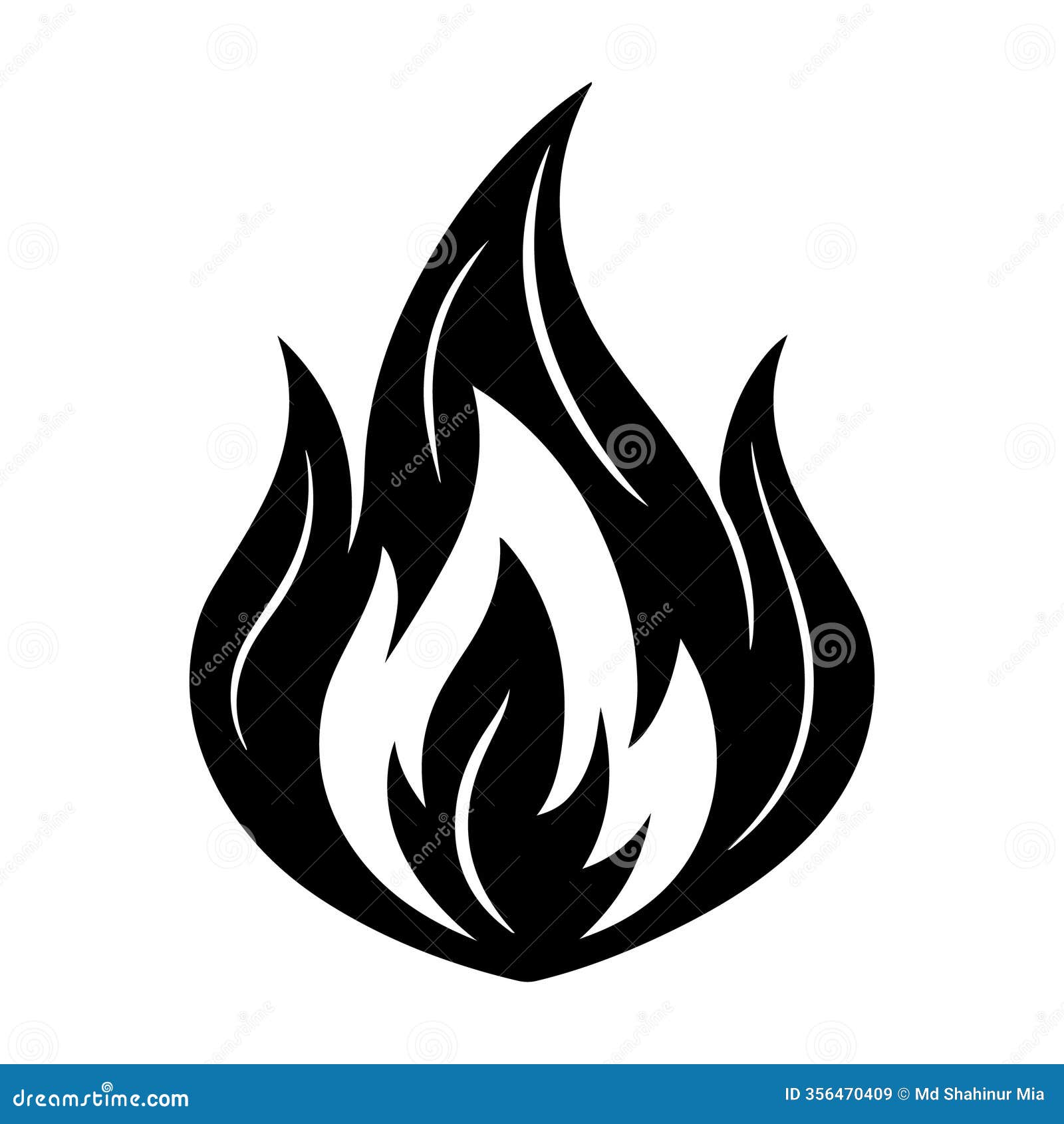 Fire Icon Vector Silhouette Design Stock Illustration - Illustration of ...