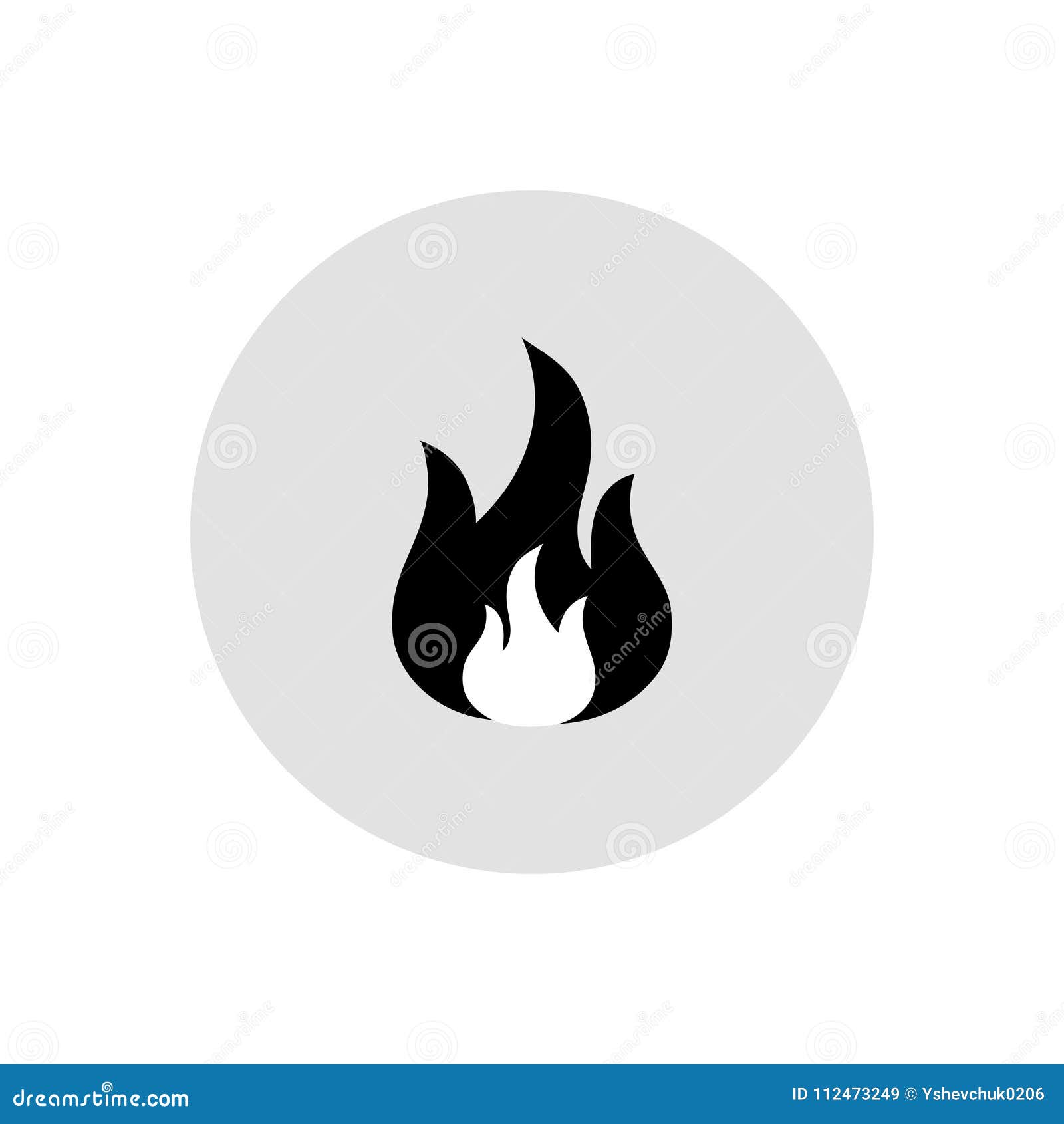 Fire Icon. White Background. Vector Illustration. Stock Vector ...