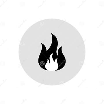 Fire Icon. White Background. Vector Illustration. Stock Vector ...