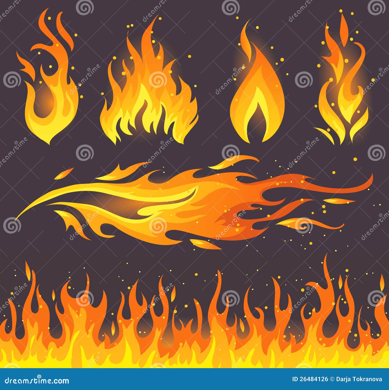 Fire icons stock illustration. Illustration of flammable - 26484126