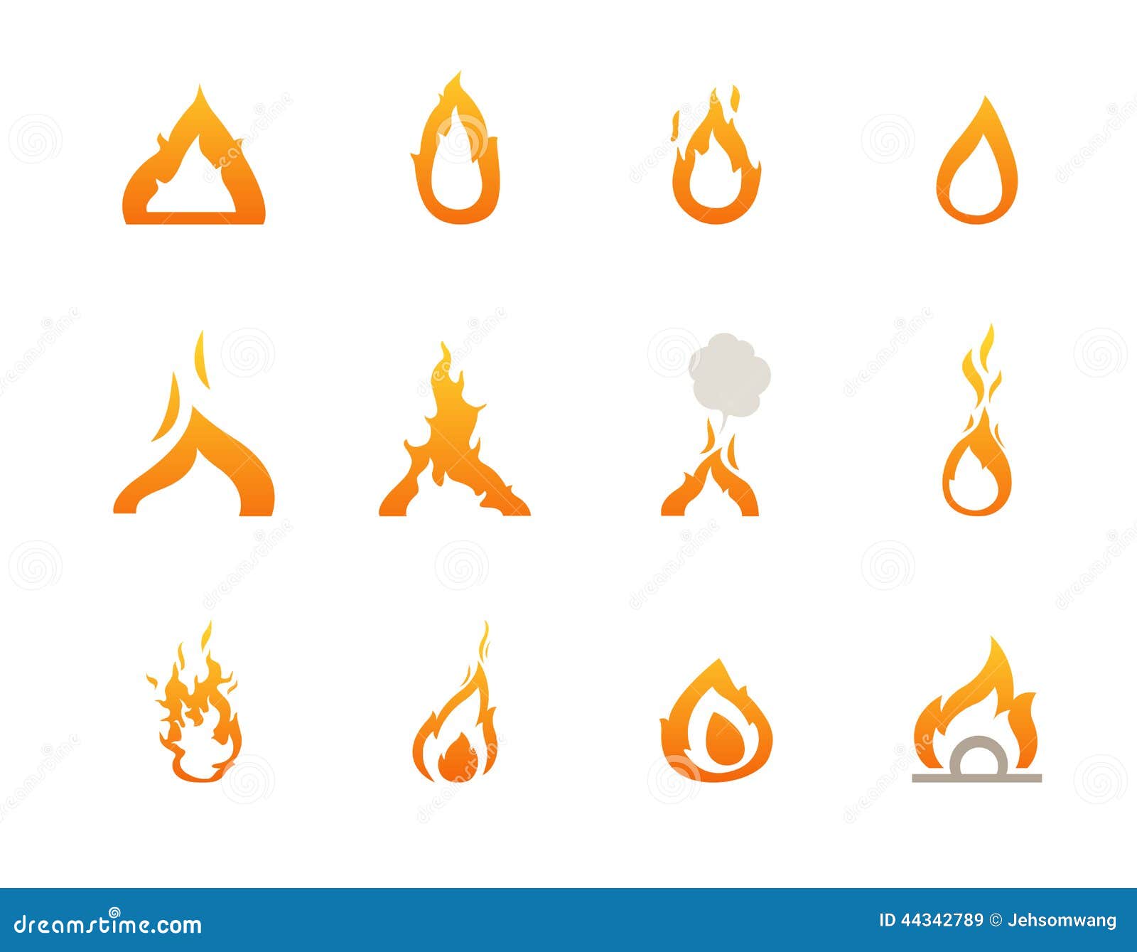 Fire icons stock vector. Illustration of alarm, design - 44342789
