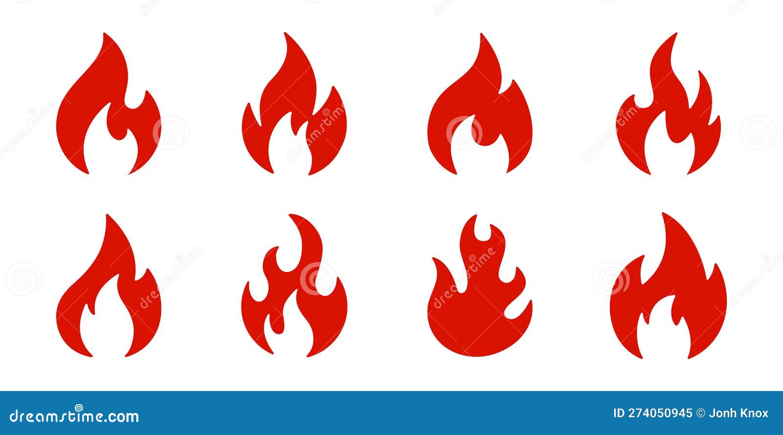 Fire Icons Set. Fire Symbol Set. Vector Illustration. Stock Vector ...