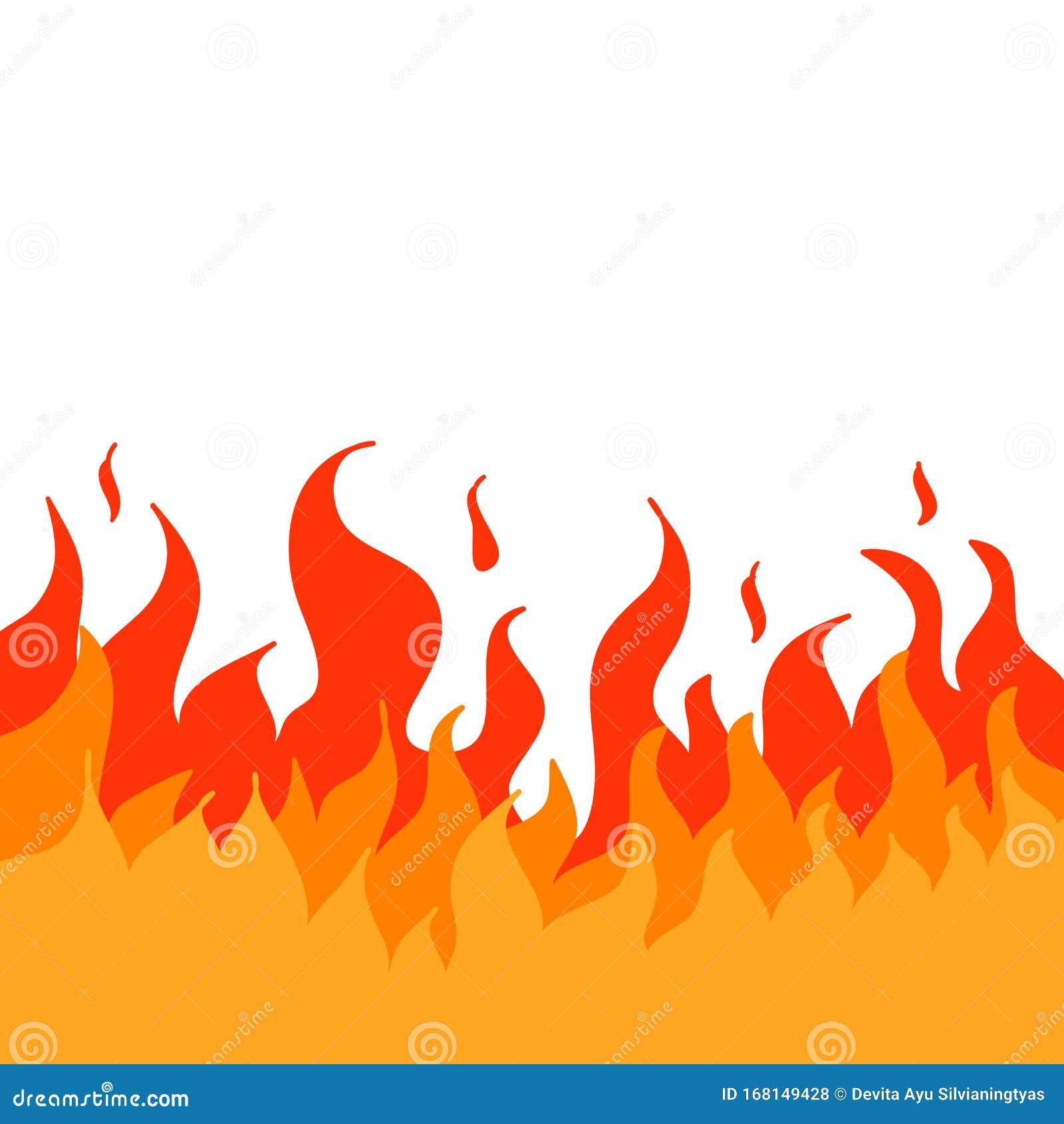 Fire Illustration Cartoon Style Vector Stock Vector - Illustration of ...