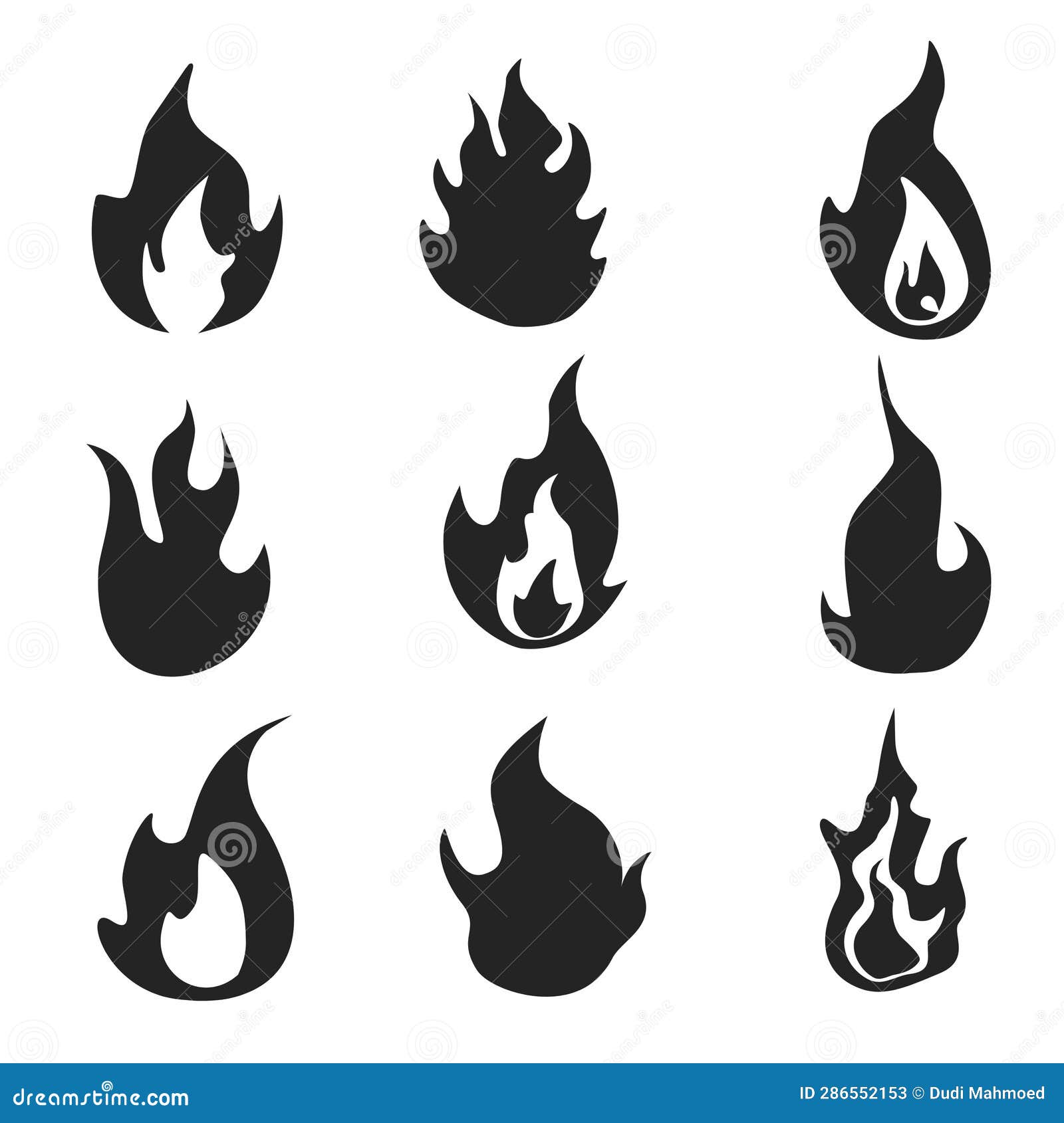 Fire,illustration of Flames,burning Element. Stock Vector ...