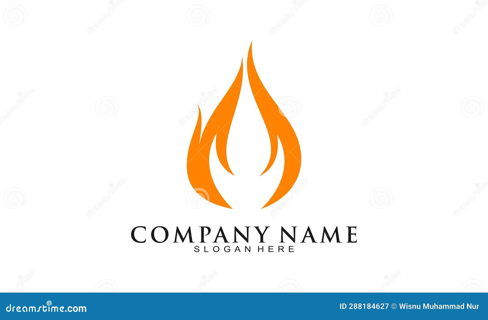 Fire Illustration Logo Design Vector Stock Vector - Illustration of ...