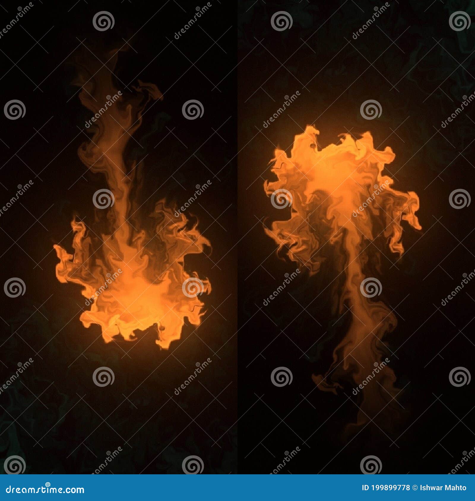 Firewith Dark Background Illustration Design: Stock Illustration ...
