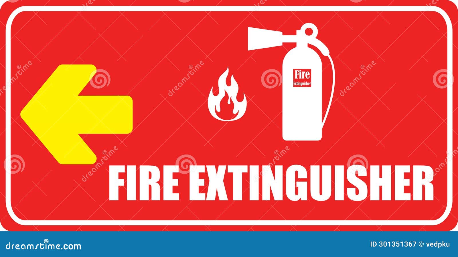 Fire Indication Icon Fair Extinguisher Direction Fire Extinguisher Sign ...
