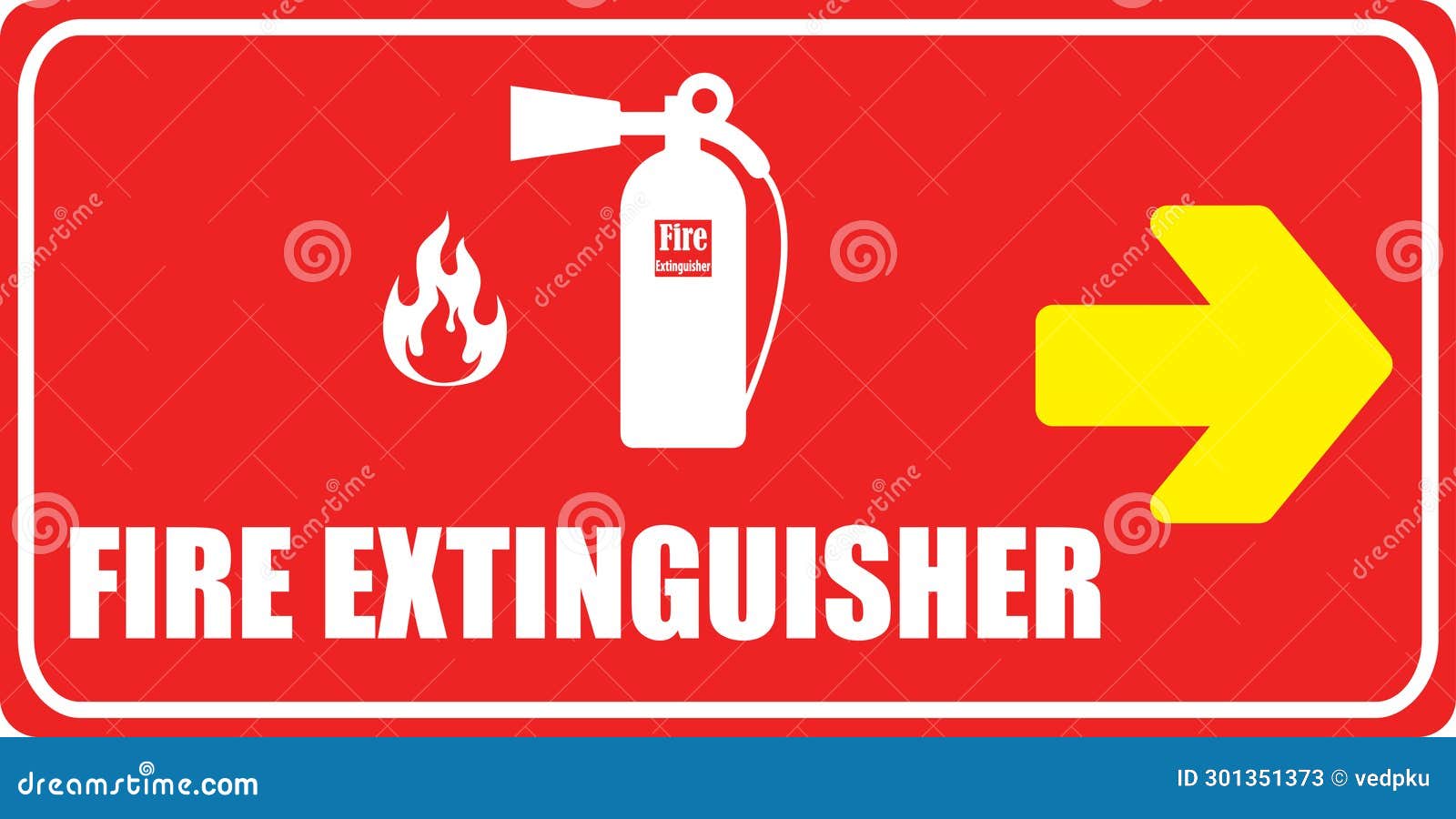 Fire Indication Icon Fair Extinguisher Direction Fire Extinguisher Sign ...