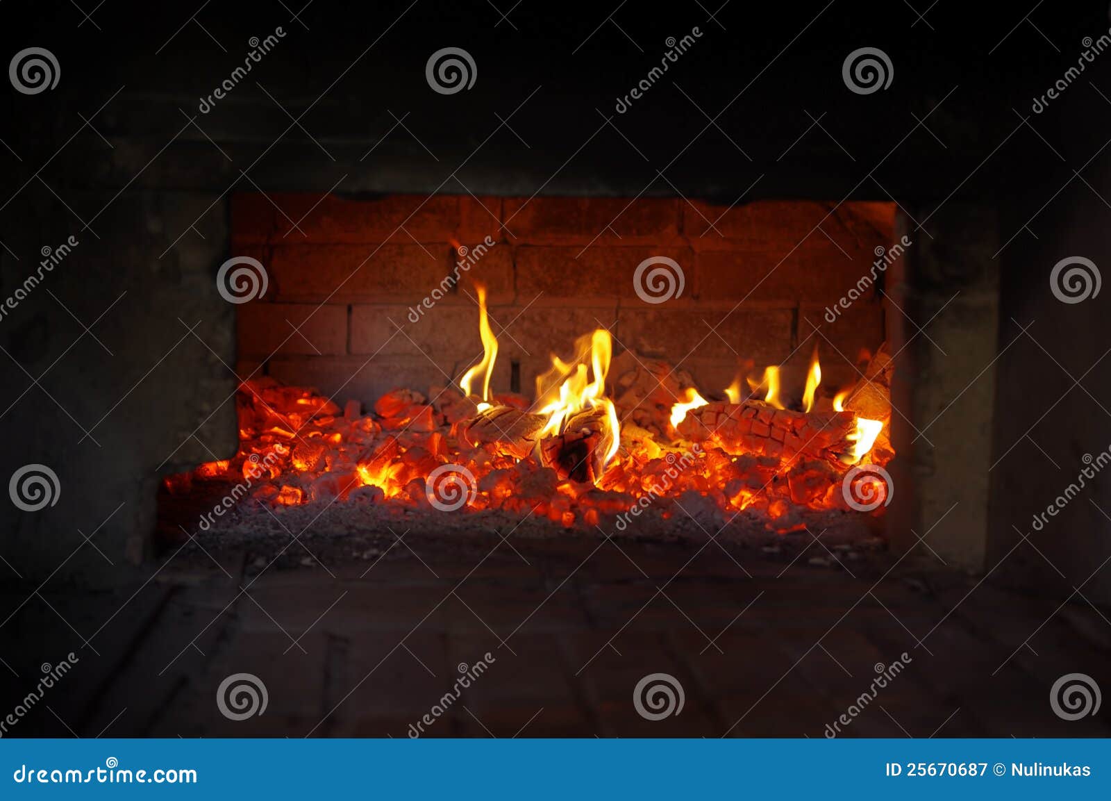Fire inside an old furnace stock image. Image of temperature - 25670687