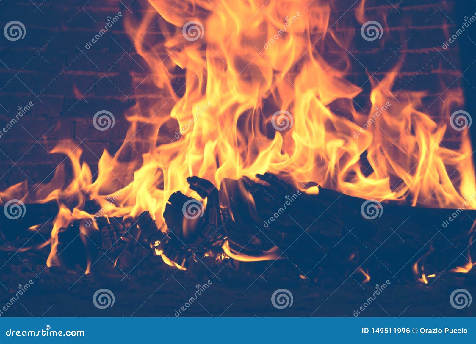 Fire inside the oven. stock photo. Image of bake, burn - 149511996