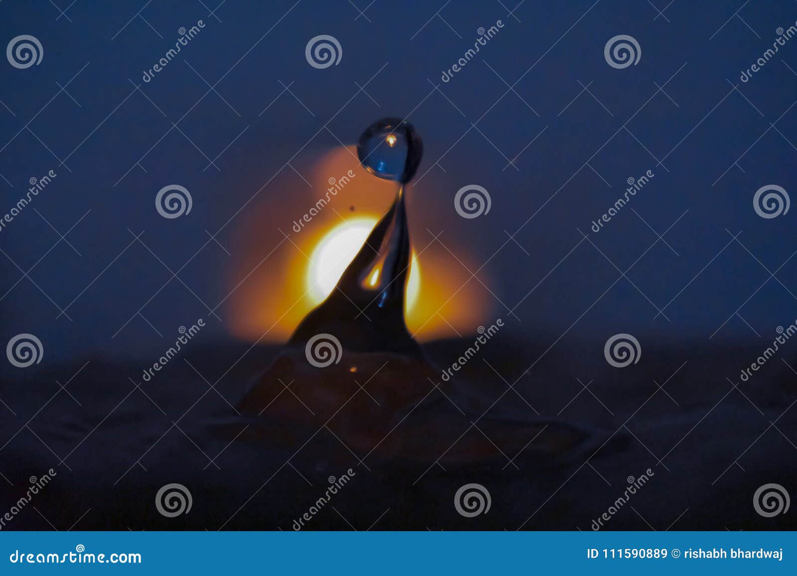 Fire inside water stock image. Image of water, drop - 111590889