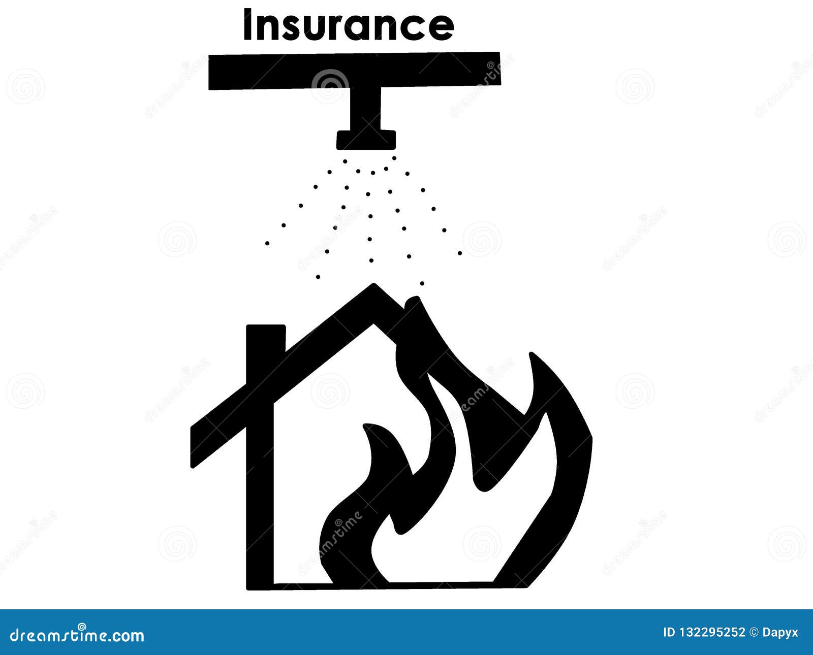 Fire Insurance Abstract Concept Silhouette Stock Photo - Illustration ...