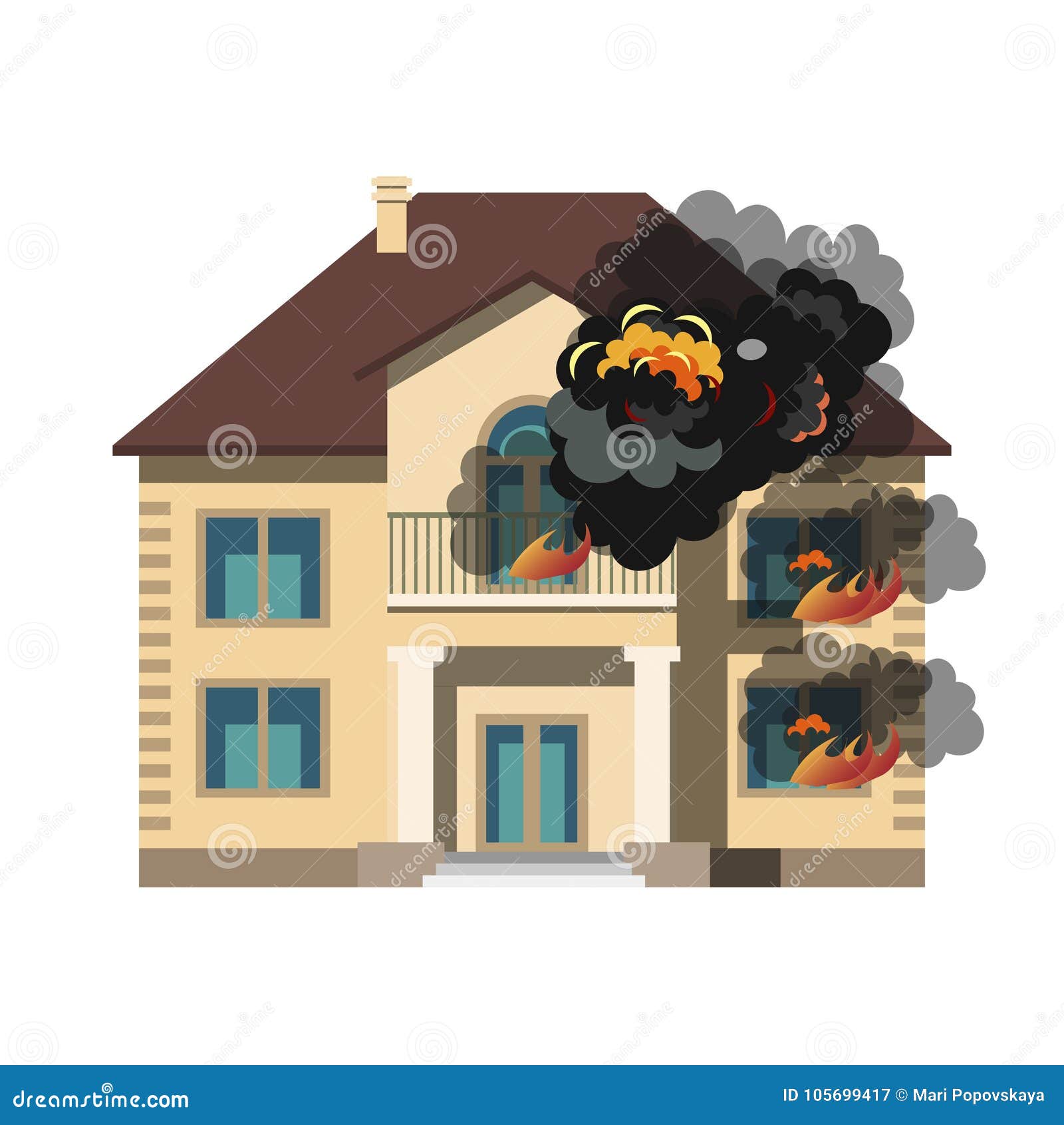Fire Insurance Colourful stock vector. Illustration of agreement ...