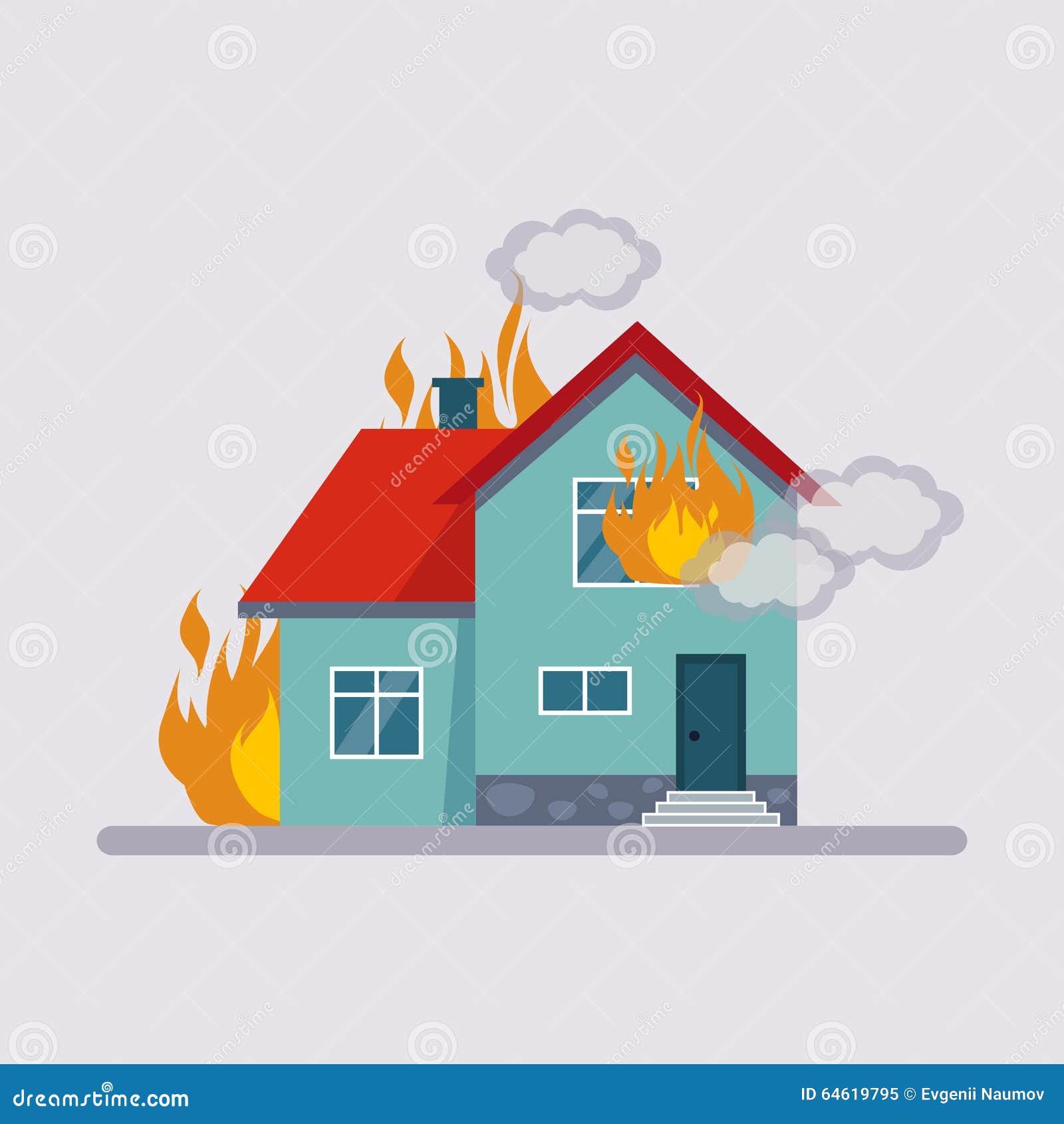 Fire Insurance Vector stock vector. Illustration of cloud - 64619795