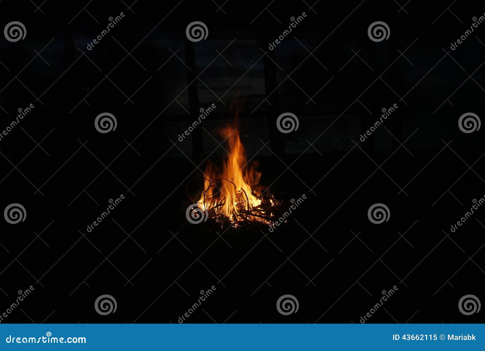 Fire isolated on black. stock image. Image of pyre, fireplace - 43662115