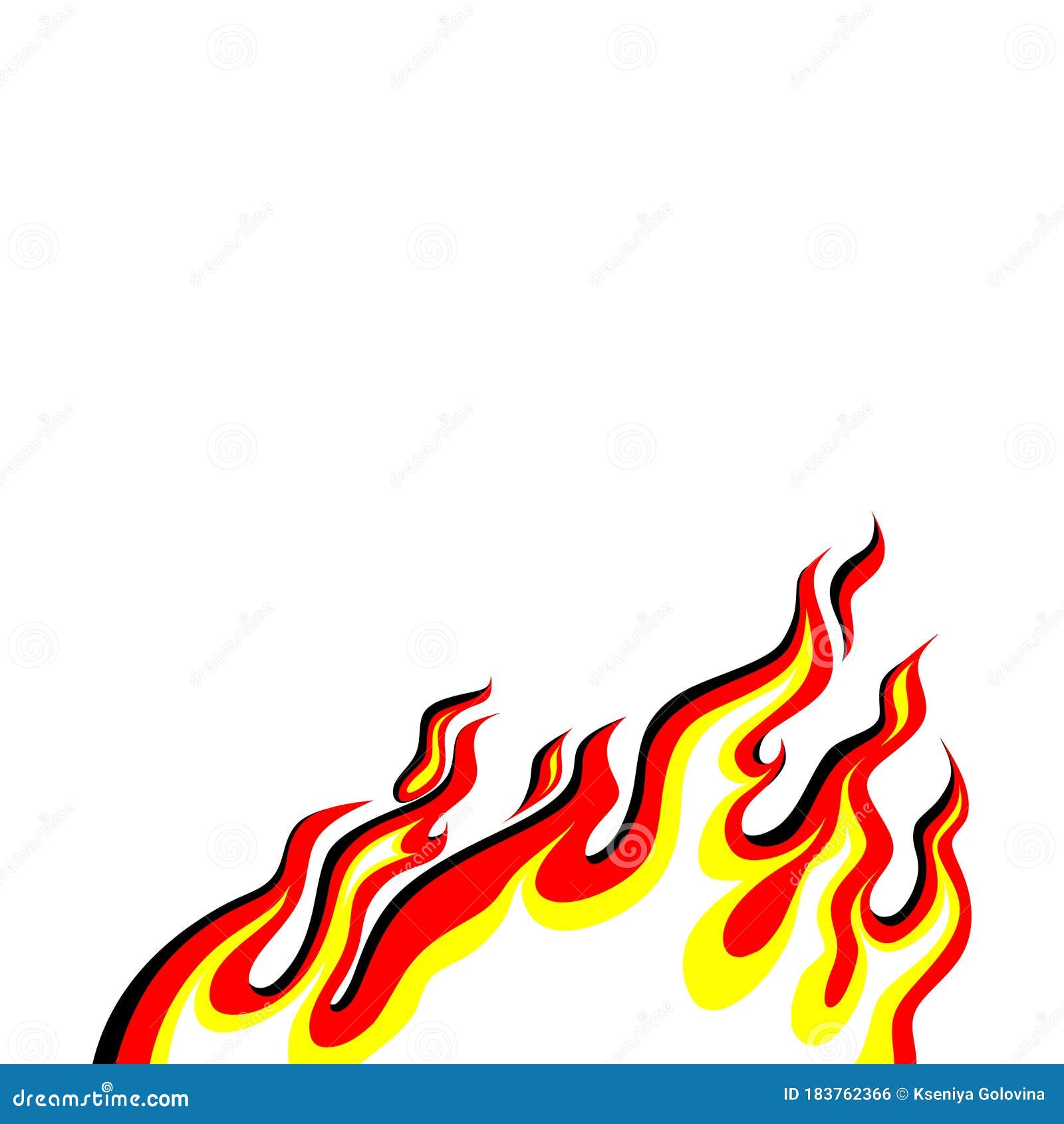 Fire Isolated Vector Illustration Stock Vector - Illustration of fire ...