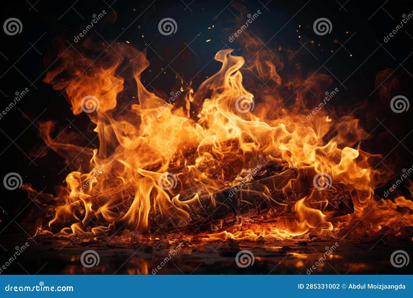 Fire in Isolation White Background Stock Illustration - Illustration of ...