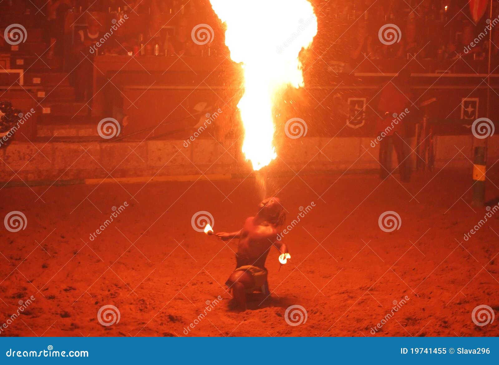 Fire Juggler Performs during Medieval Knight Show Editorial Image ...