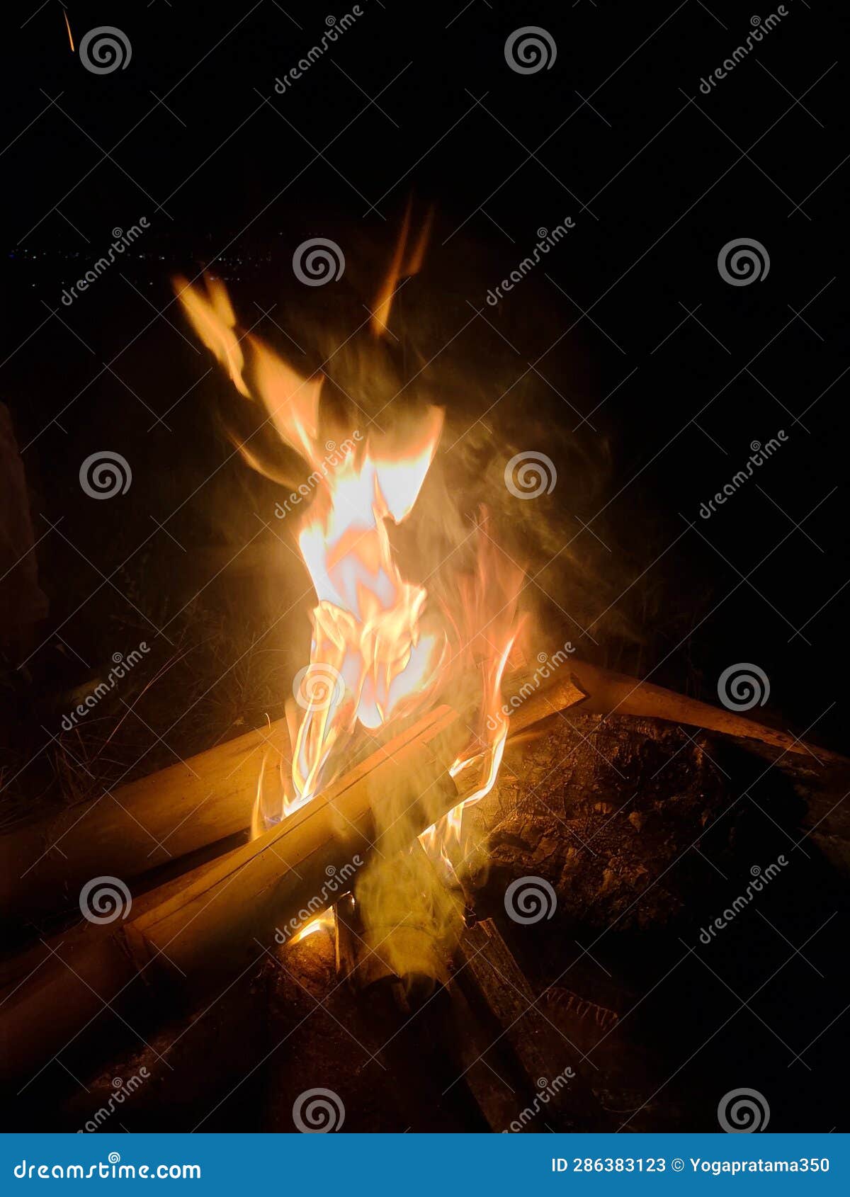 Fire jungle moon outdoor stock image. Image of moon - 286383123