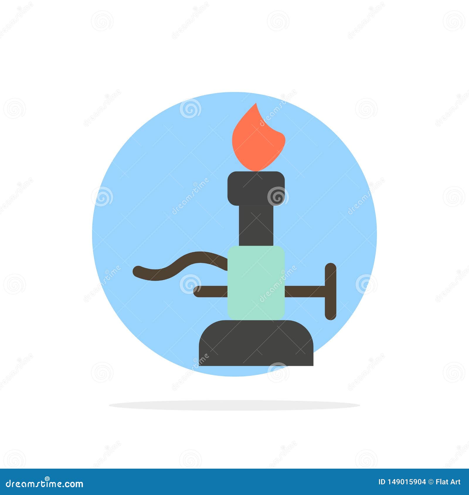 Fire, Lab, Light, Science, Torch Abstract Circle Background Flat Color ...