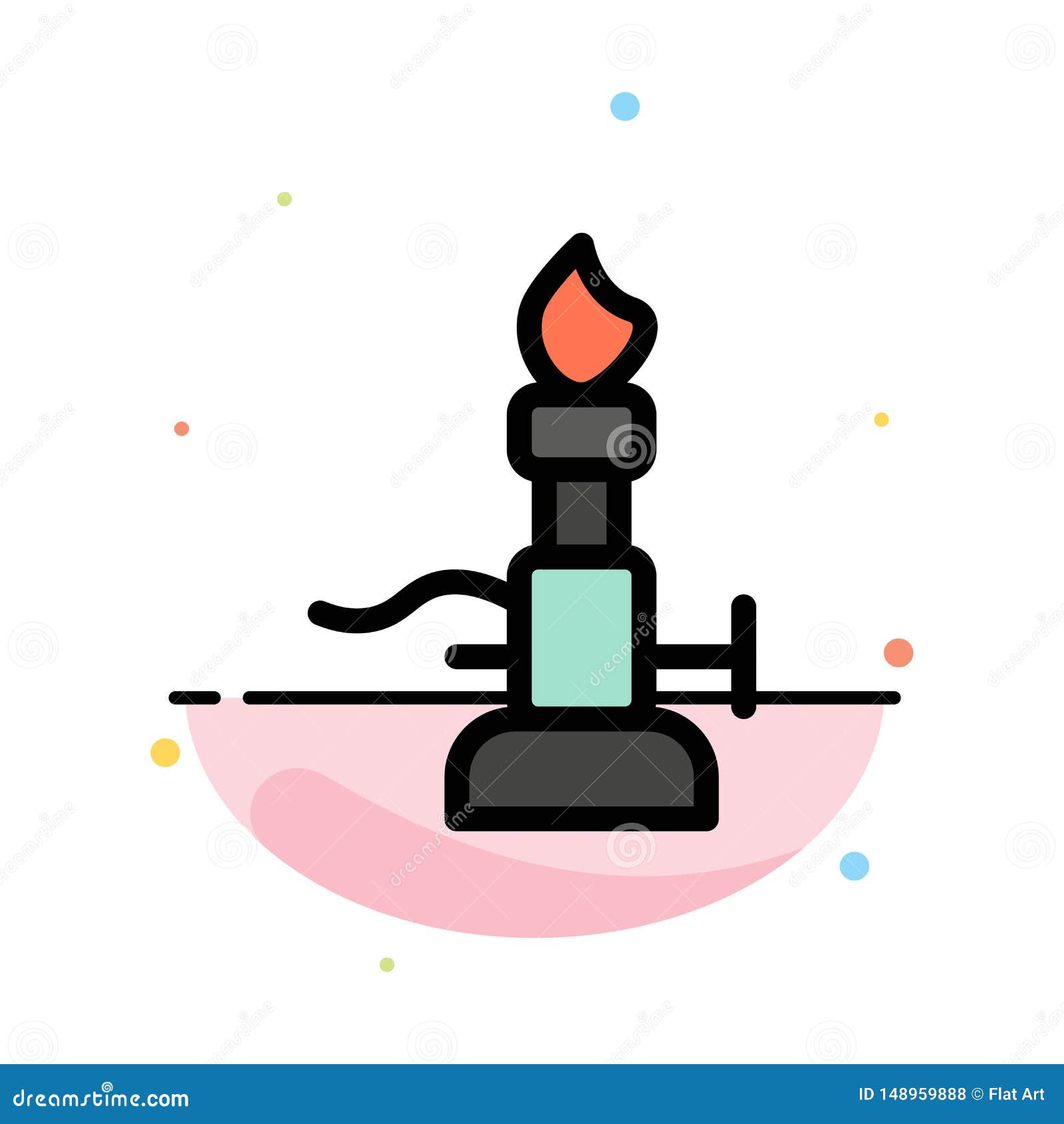 Fire, Lab, Light, Science, Torch Abstract Flat Color Icon Template ...