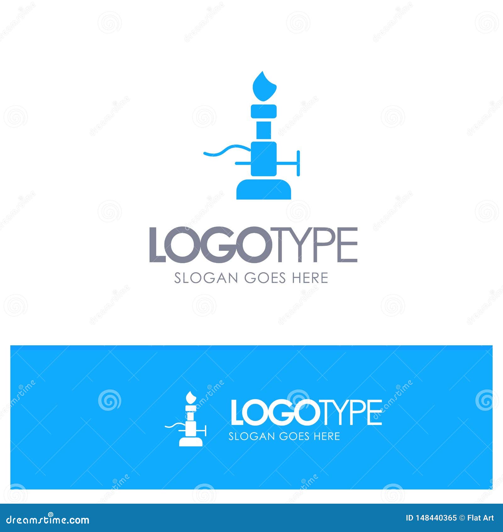 Fire, Lab, Light, Science, Torch Blue Solid Logo with Place for Tagline ...