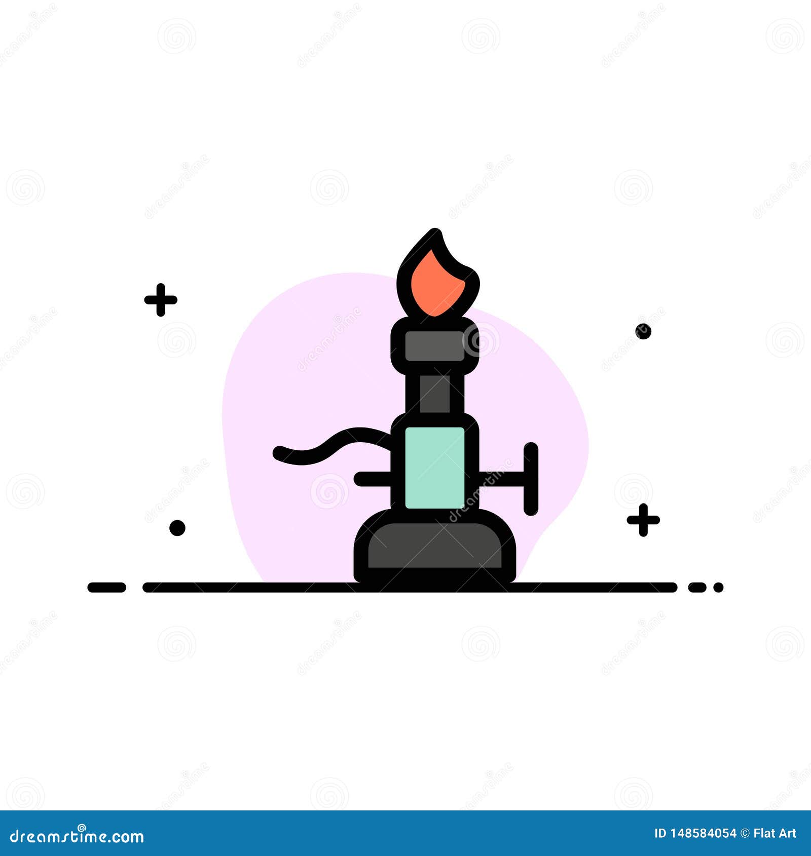 Fire, Lab, Light, Science, Torch Business Flat Line Filled Icon Vector ...