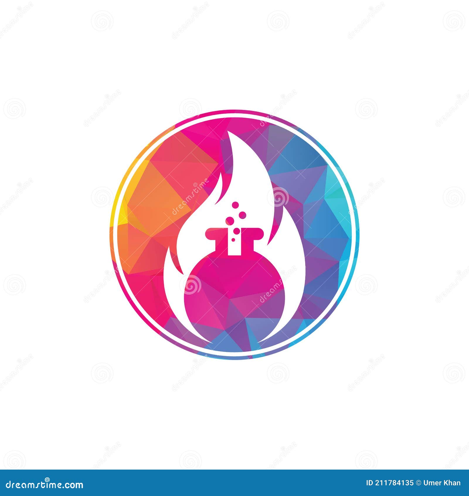 Fire Lab Logo Design Template. Stock Vector - Illustration of creative ...