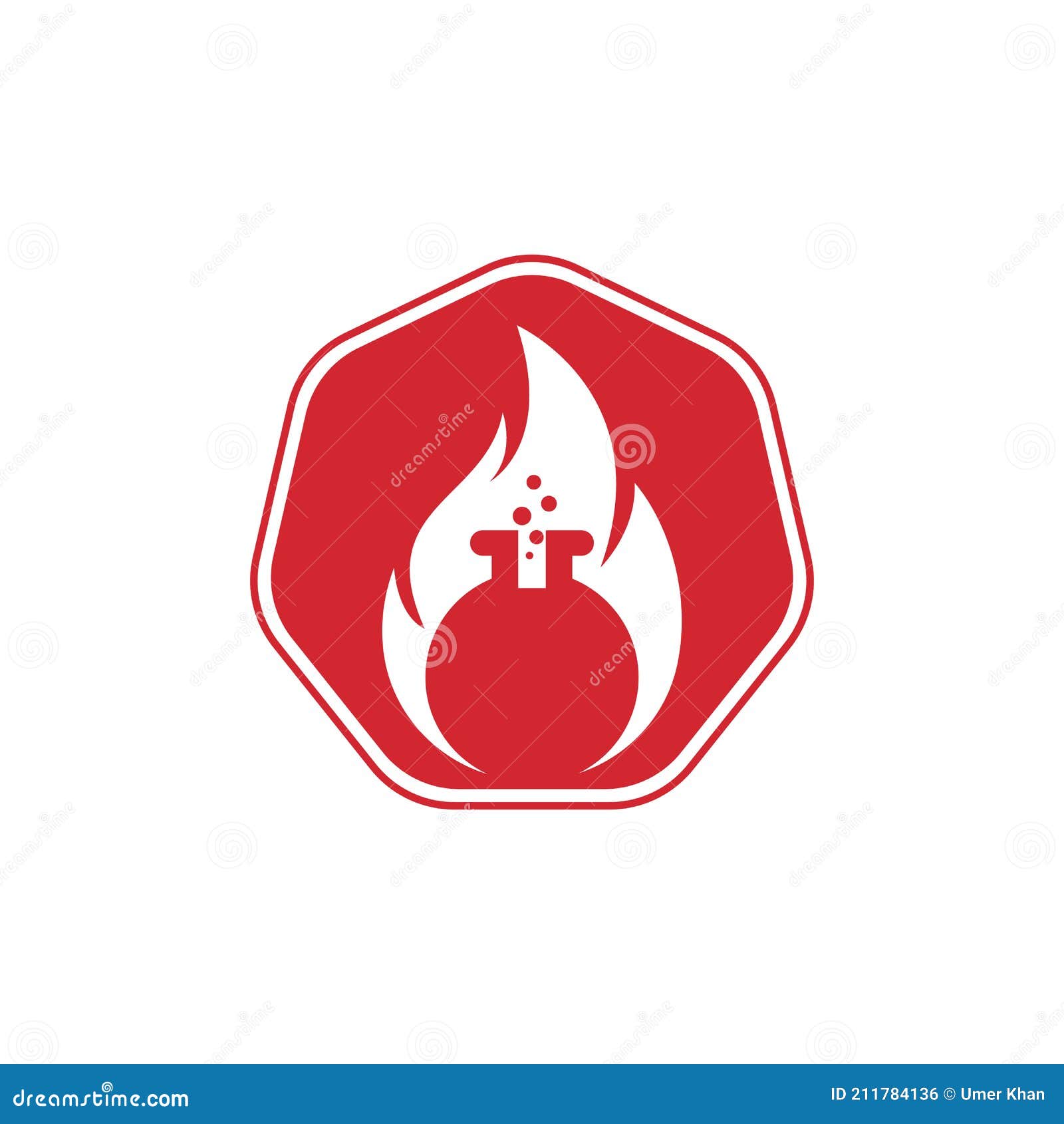 Fire Lab Logo Design Template. Stock Vector - Illustration of fire ...