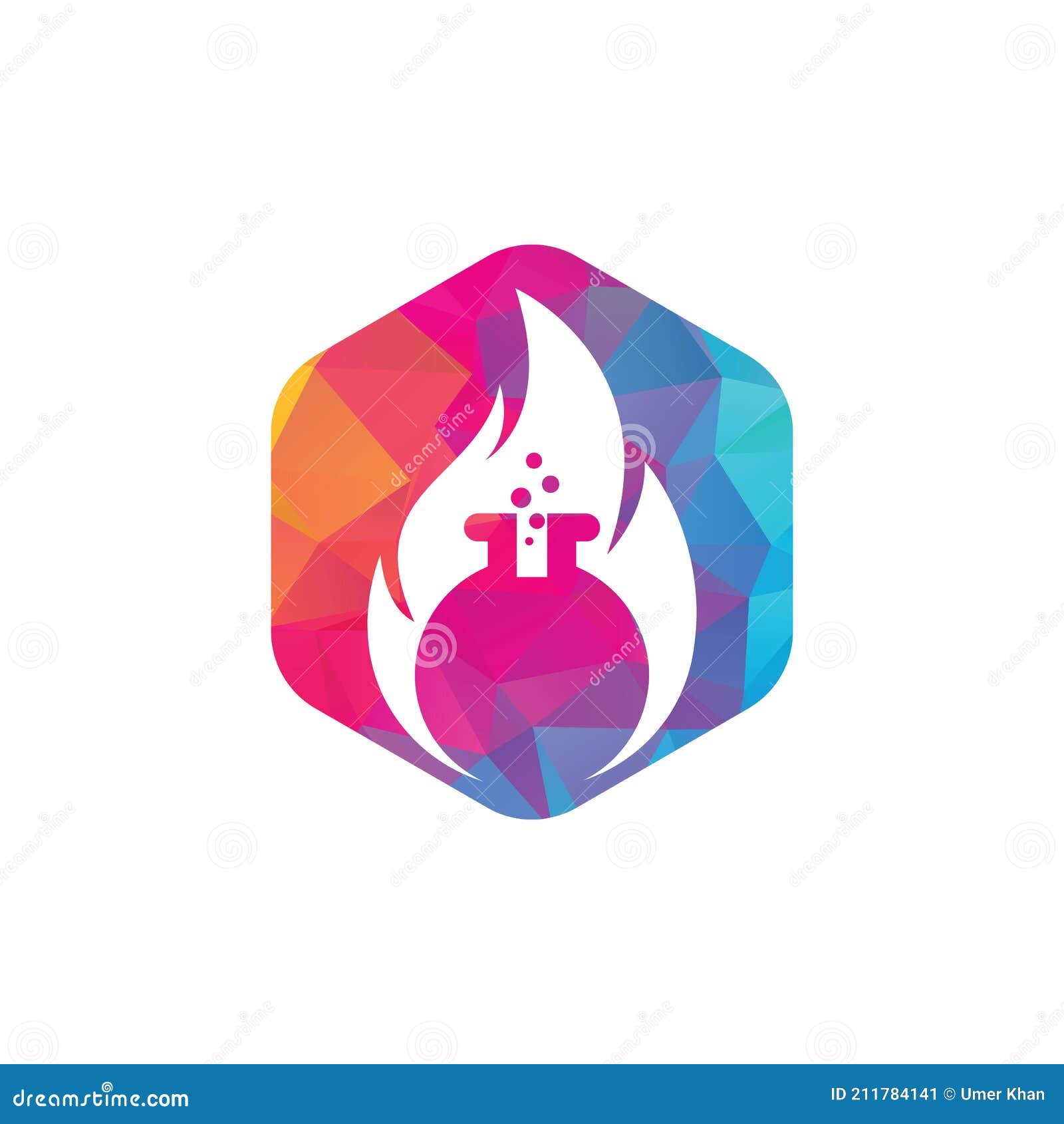 Fire Lab Logo Design Template. Stock Vector - Illustration of house ...