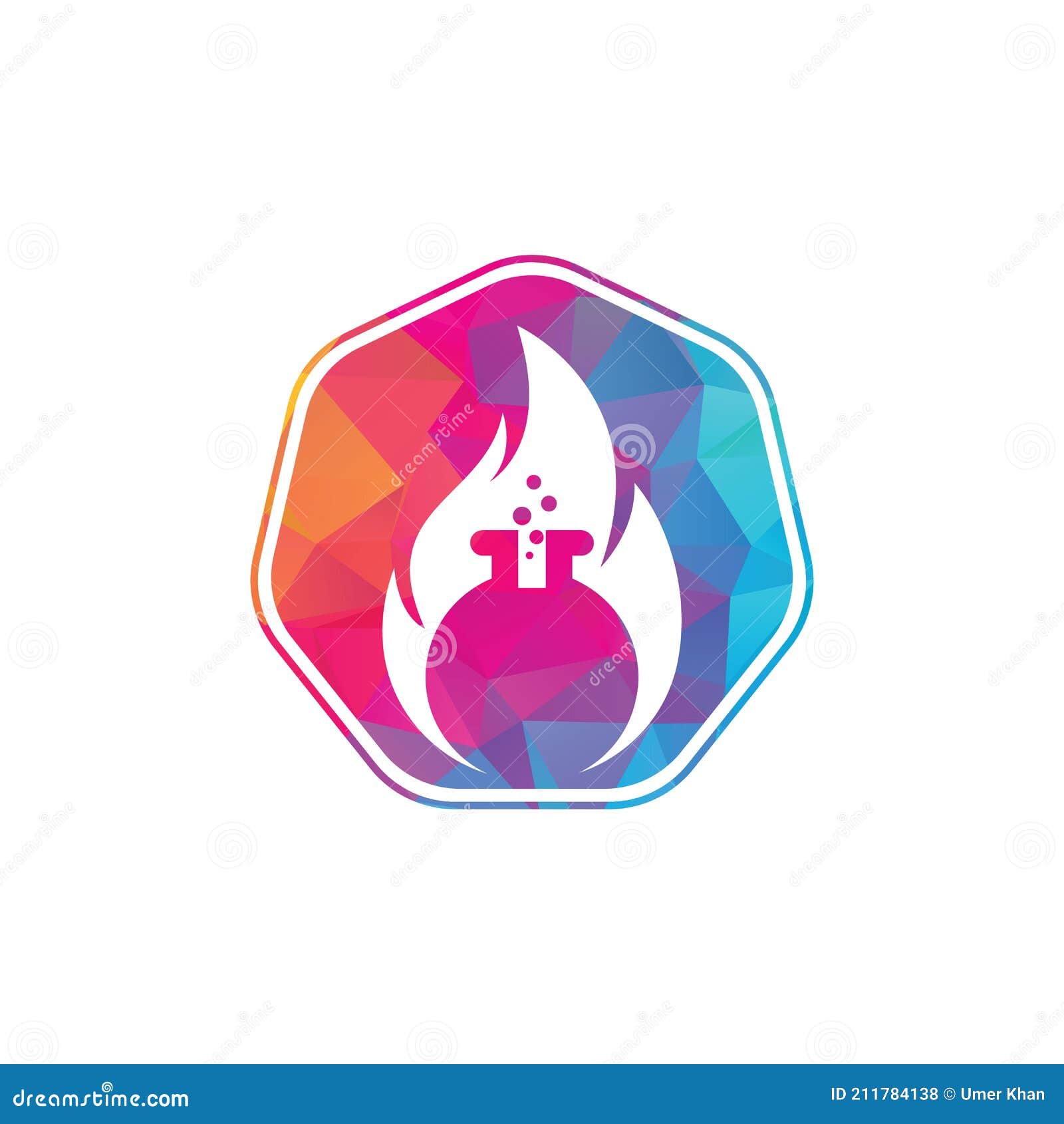 Fire Lab Logo Design Template. Stock Vector - Illustration of design ...