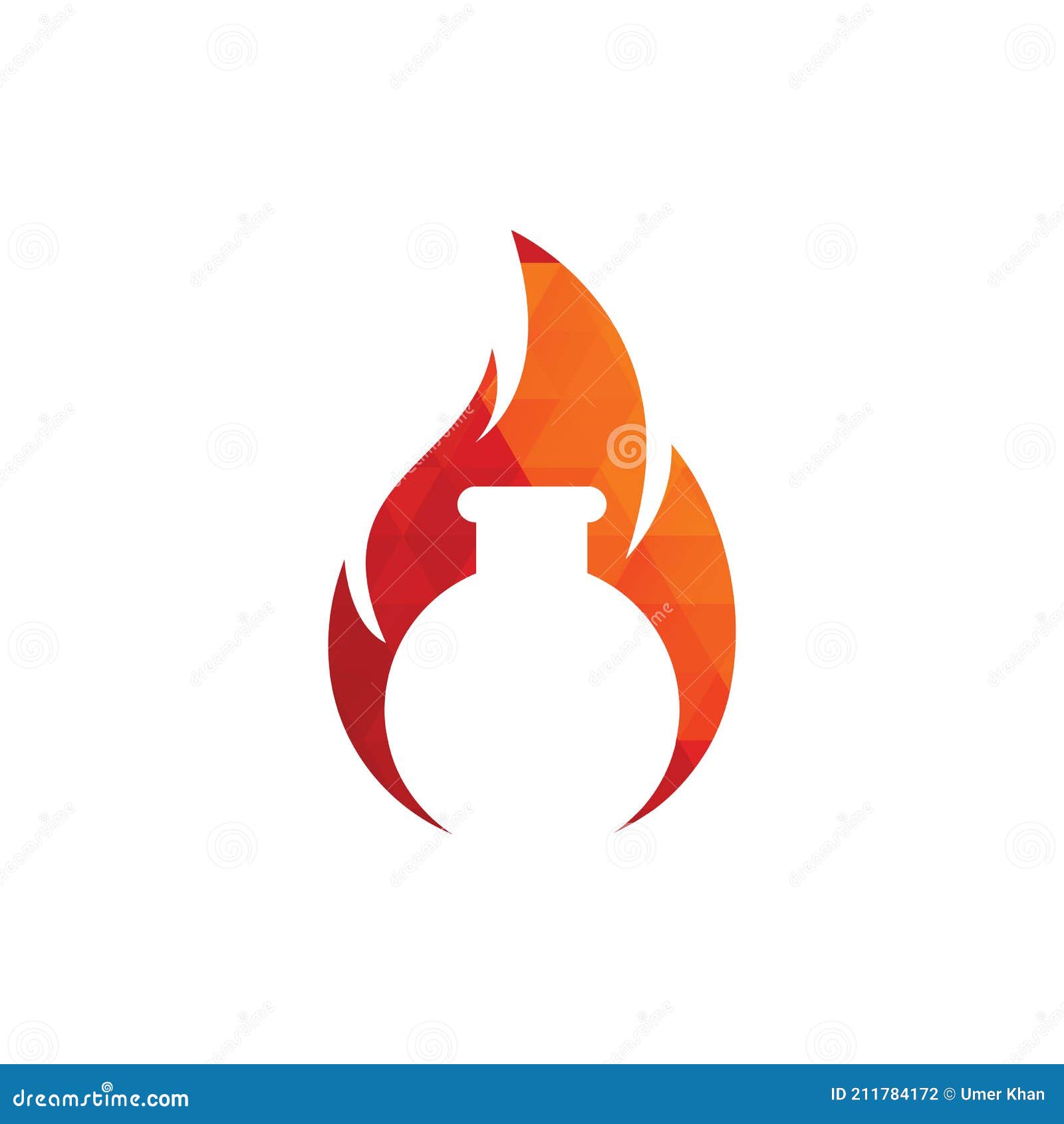 Fire Lab Logo Design Template. Stock Vector - Illustration of bottle ...