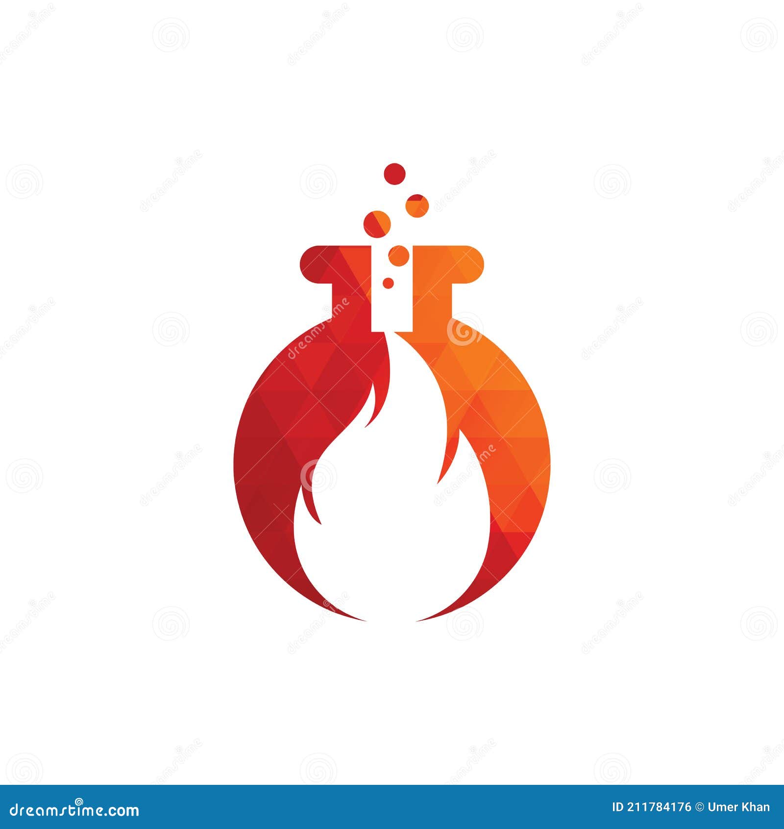 Fire Lab Logo Design Template. Stock Vector - Illustration of fire ...