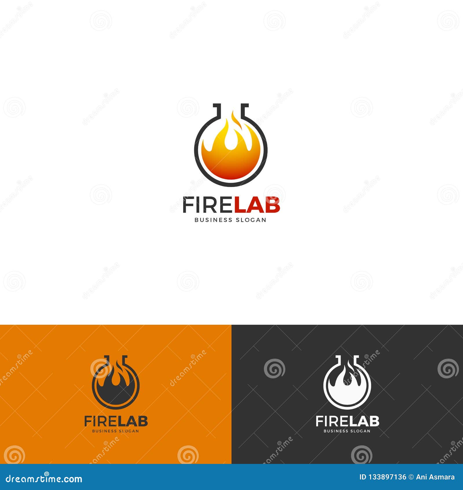 Fire Lab Logo template stock vector. Illustration of vector - 133897136