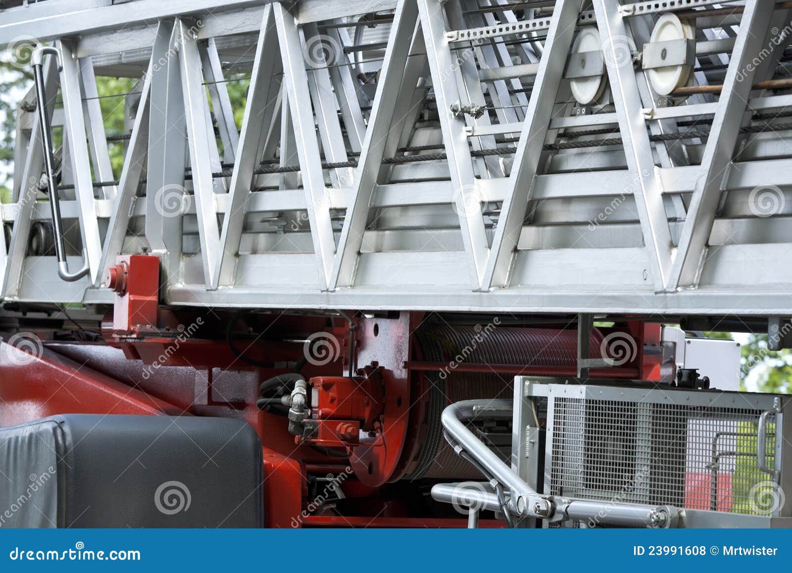 Fire ladder stock photo. Image of rescue, metal, silver - 23991608