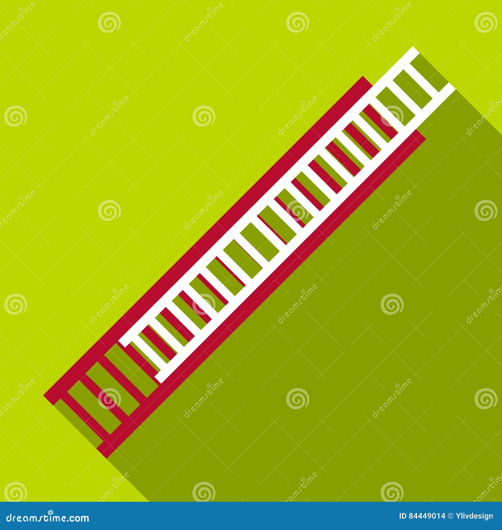Fire Ladder Icon, Flat Style Stock Vector - Illustration of hydrant ...